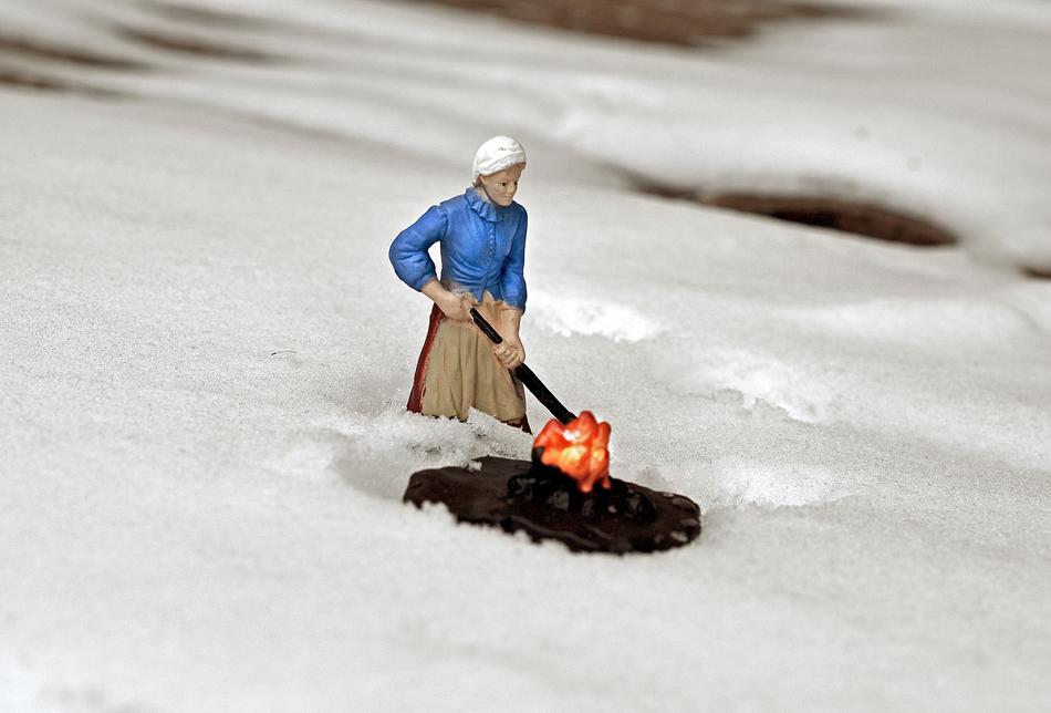 Woman with Fire figure Outdoors free image download