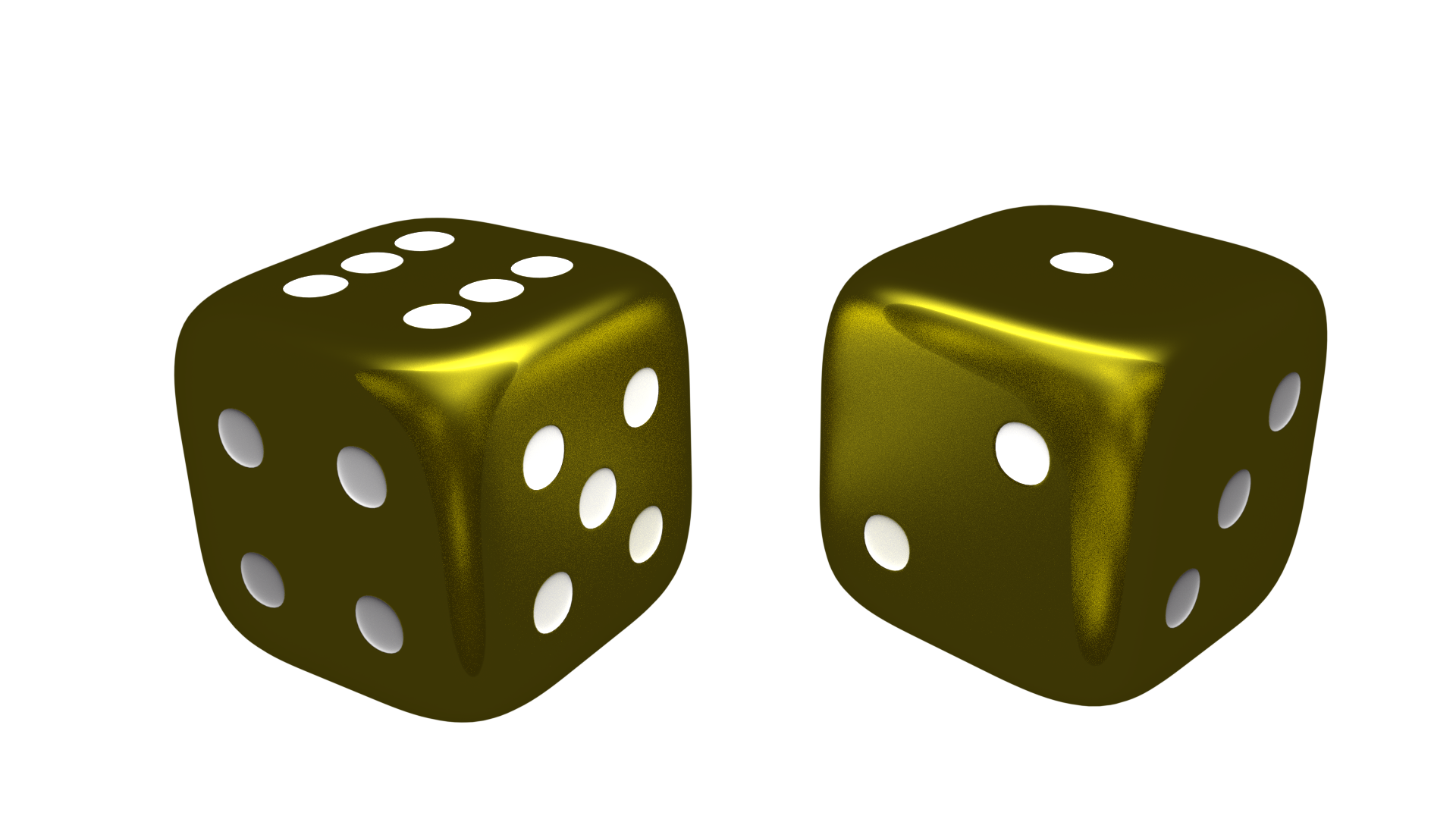 Dice double golden white 3d free image download