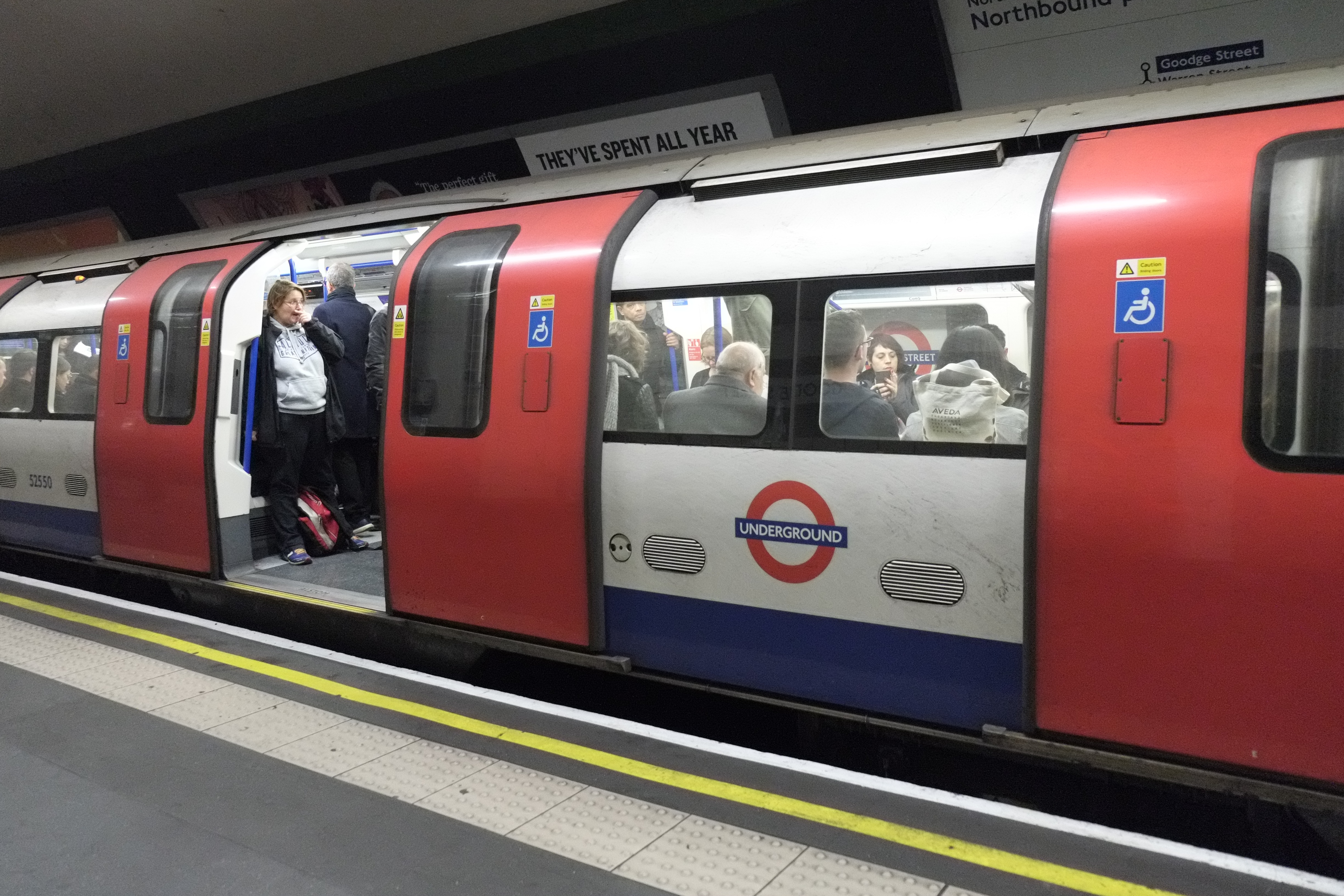 Colorful train in the subway free image download