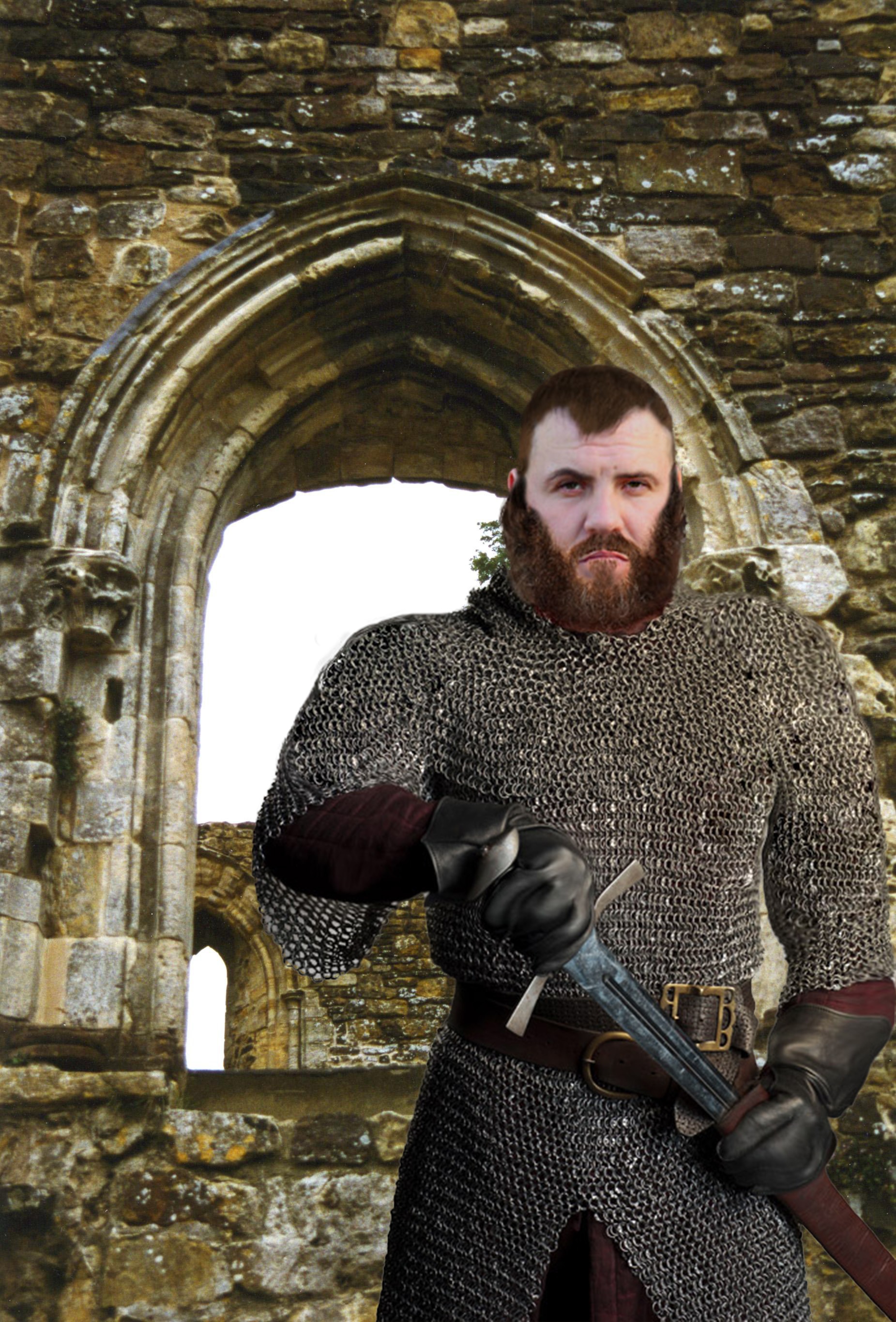 Strong knight at the castle free image download