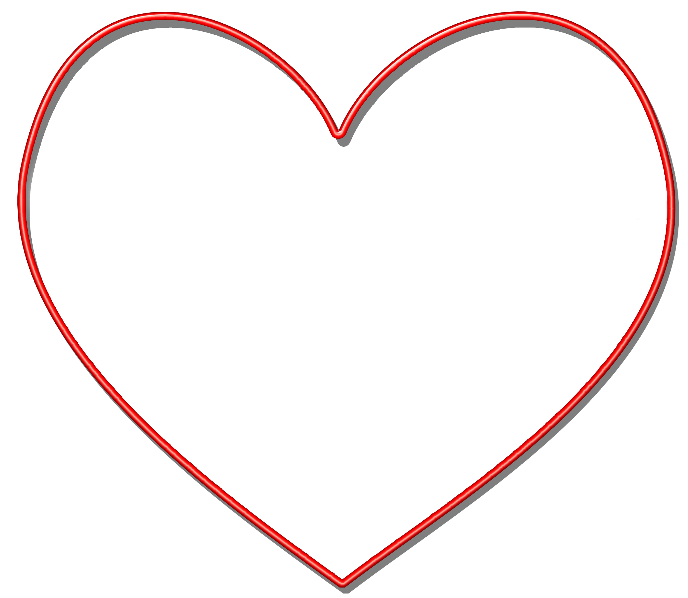 Heart red silhouette shape shadow free image download