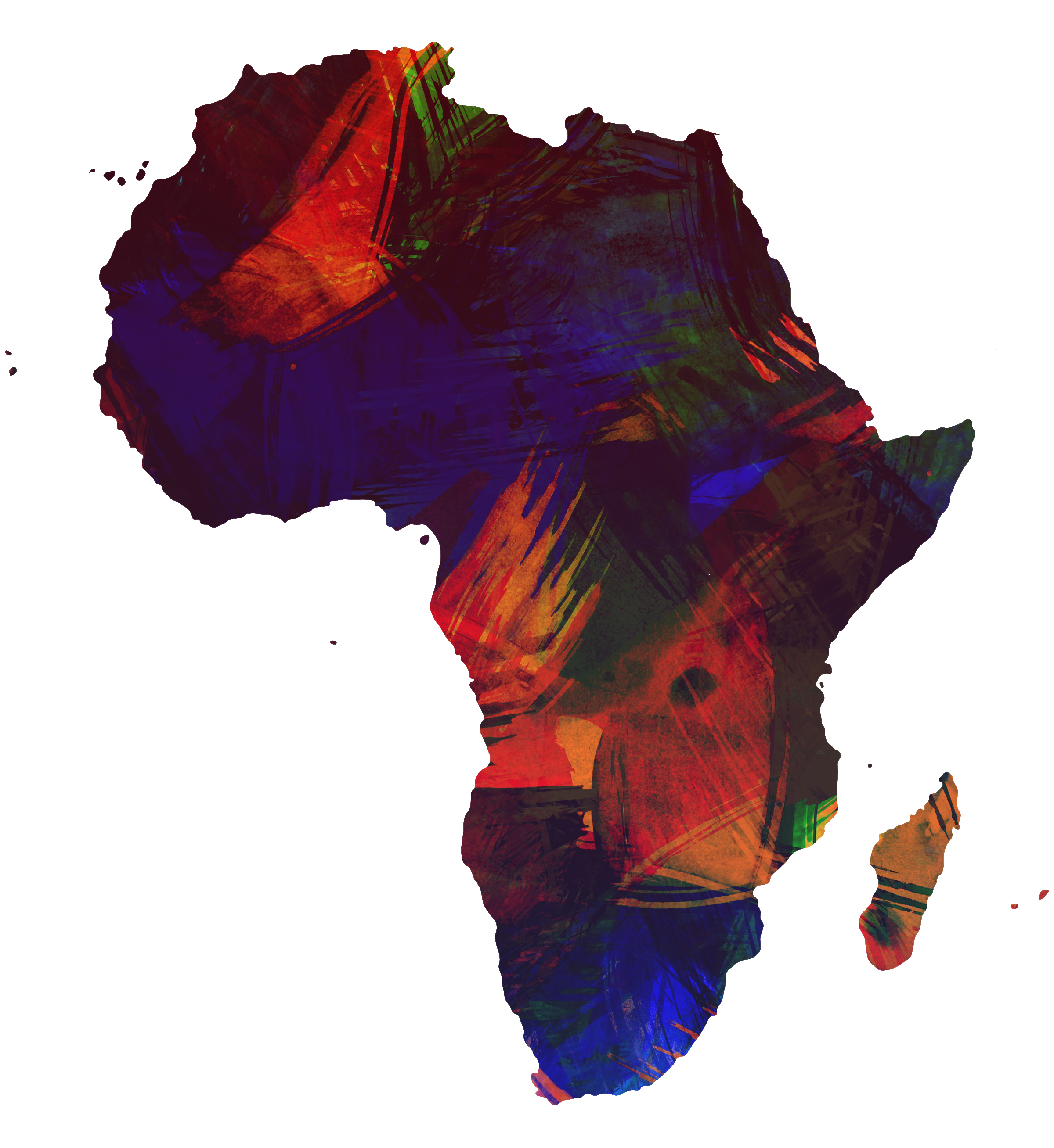 Africa continent colorful color free image download