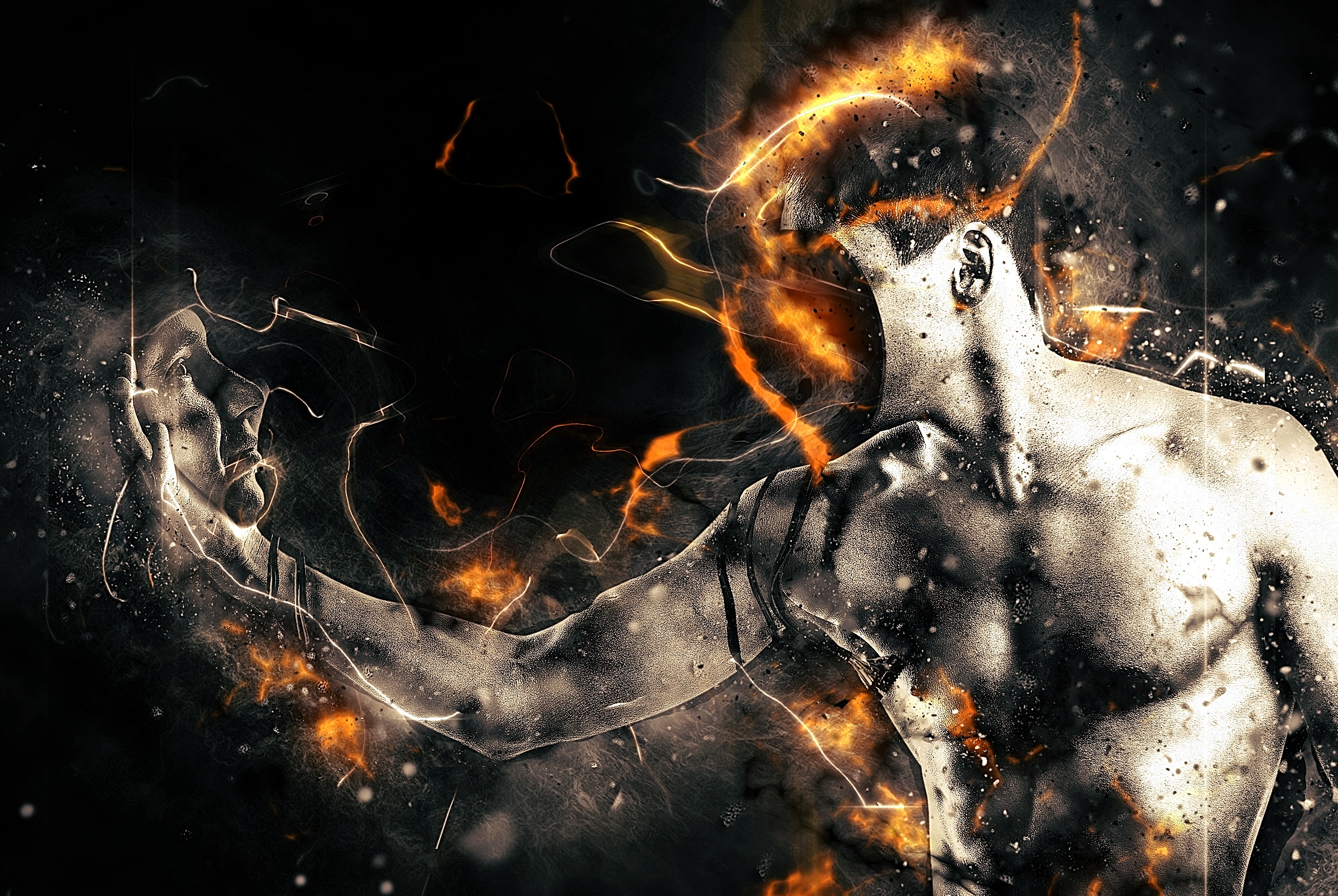 Man photoshop human drawing free image download