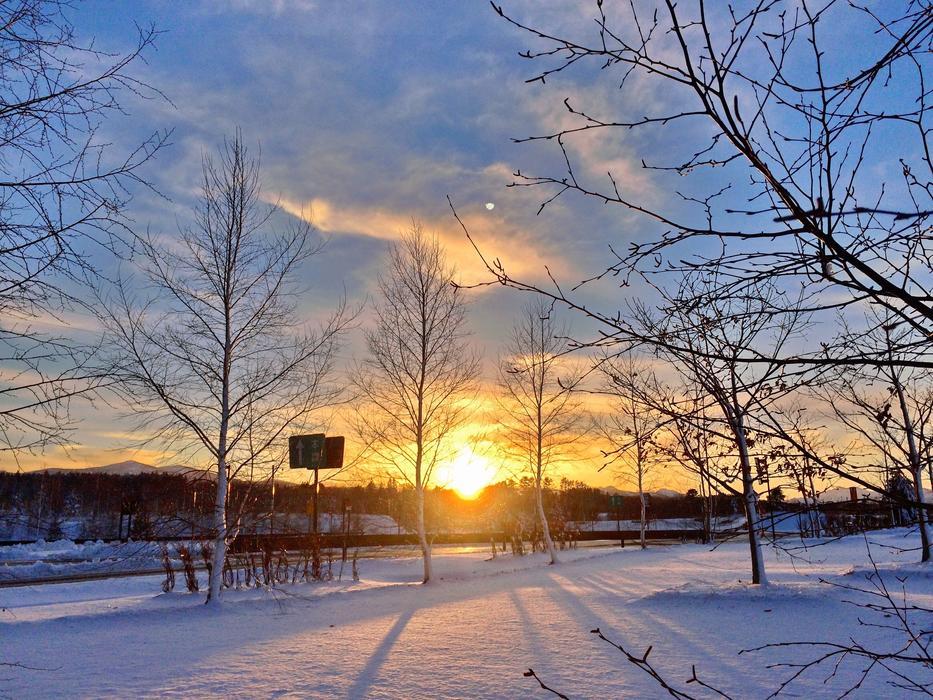Sunset Snow Sunshine free image download