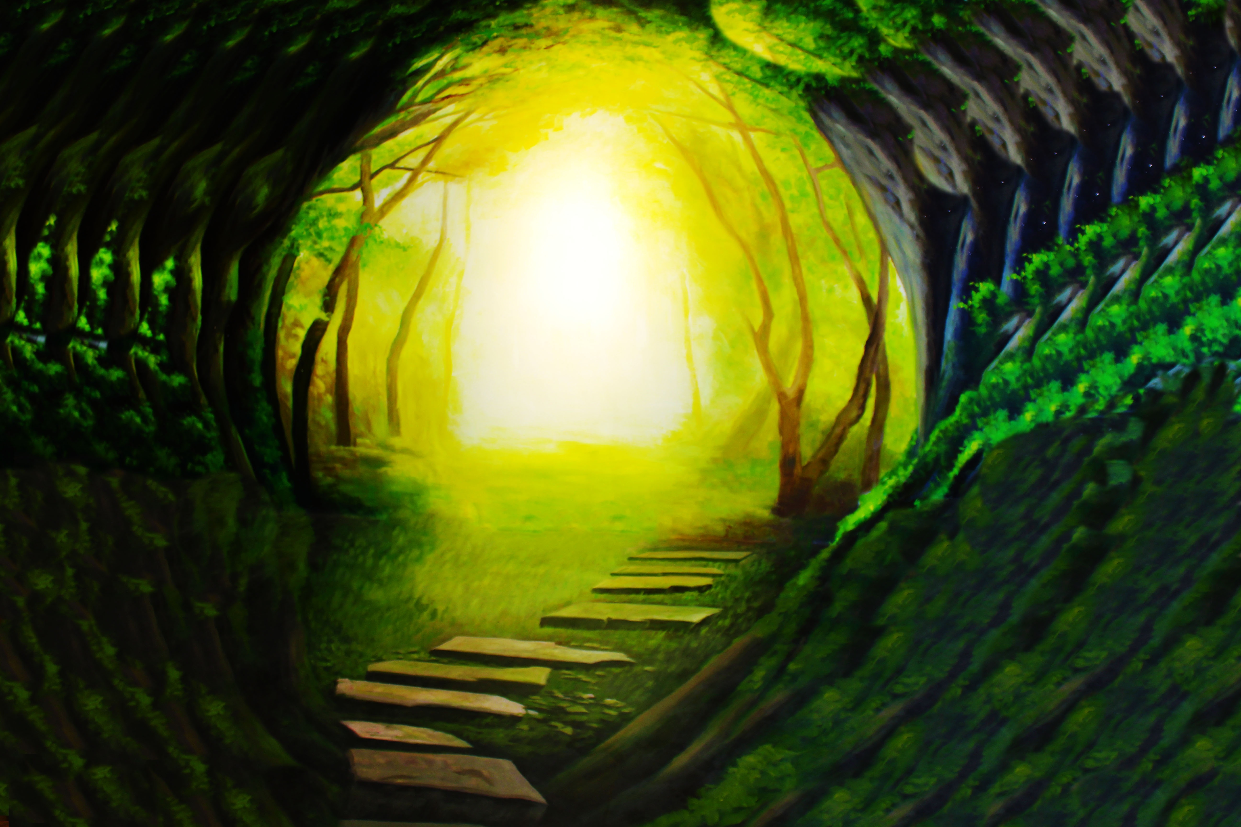 Fantasy light tunnel design magic free image download
