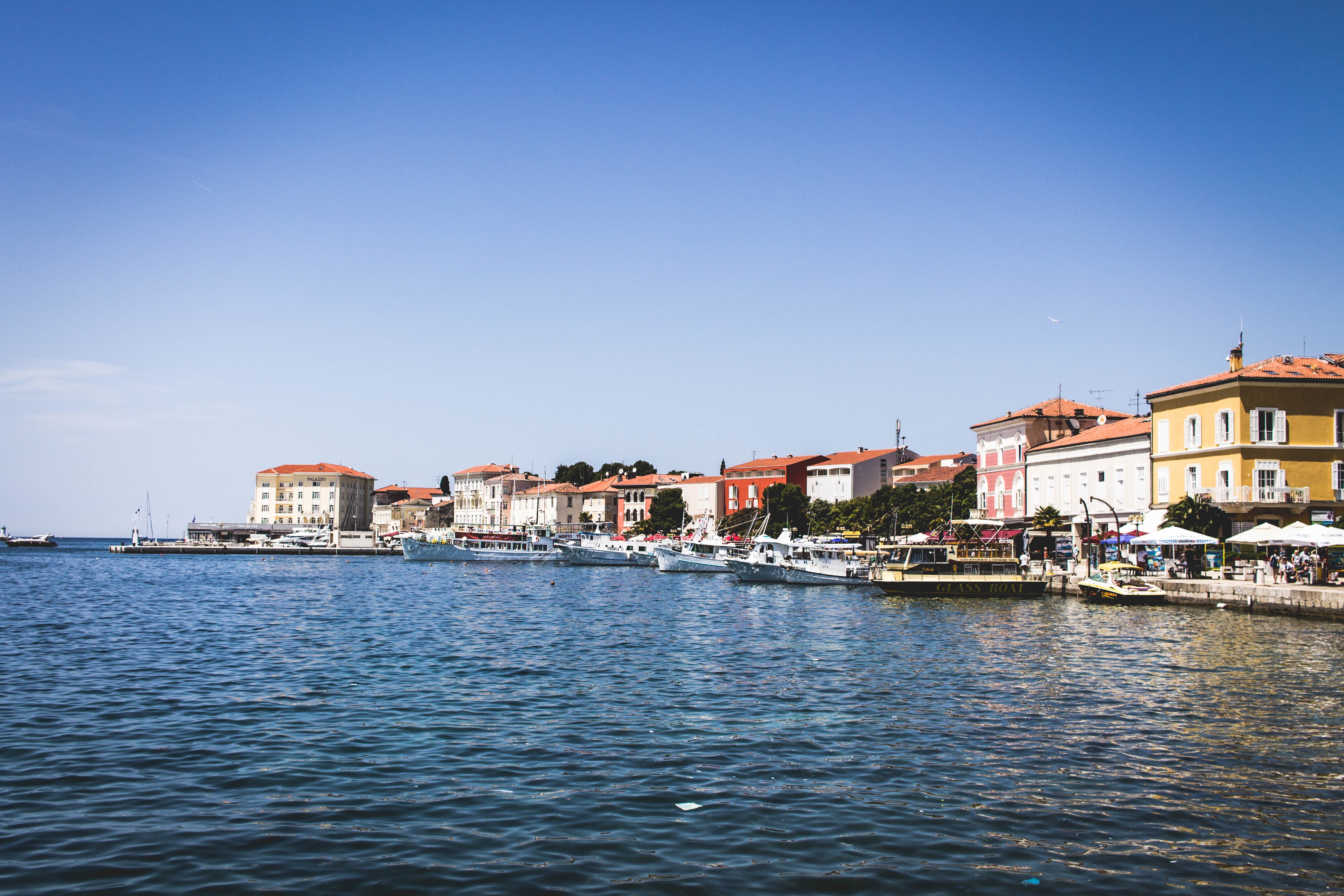 Picturesque coastal city waterfront, Croatia free image download