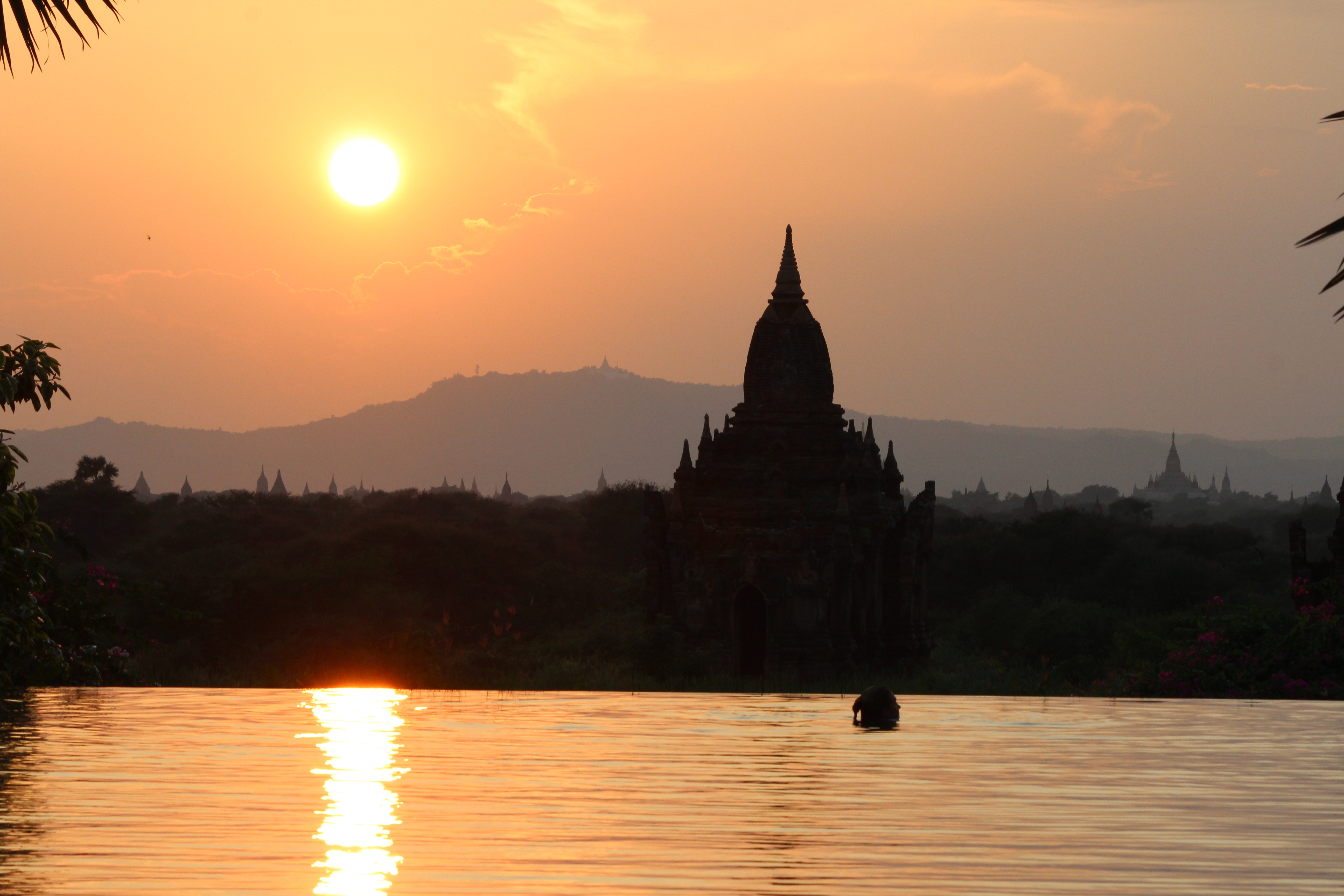 Burma Bagan Sunset free image download