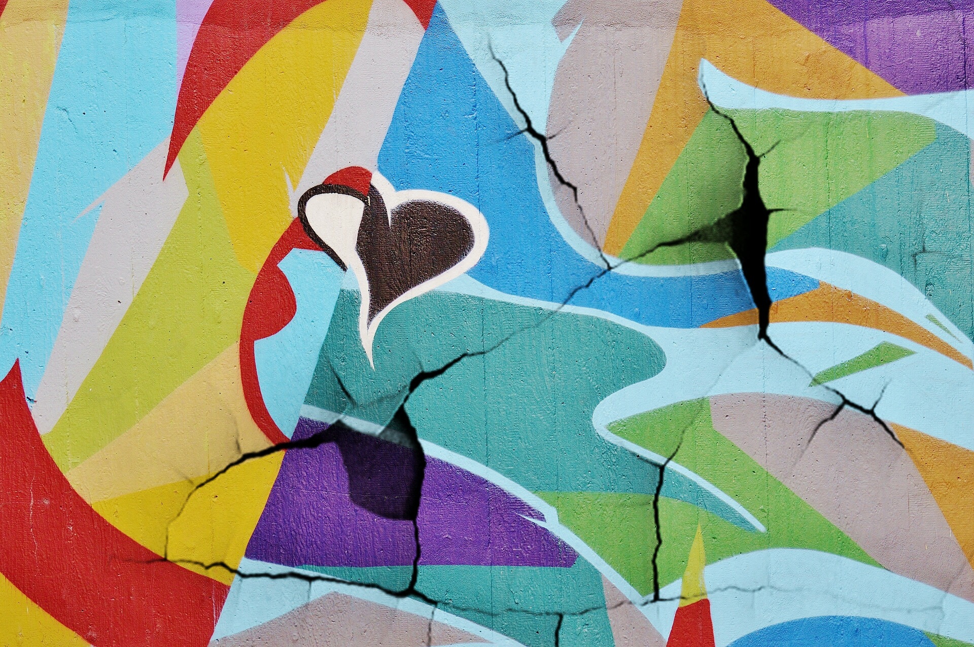 Graffiti Wall Cracks Street free image download