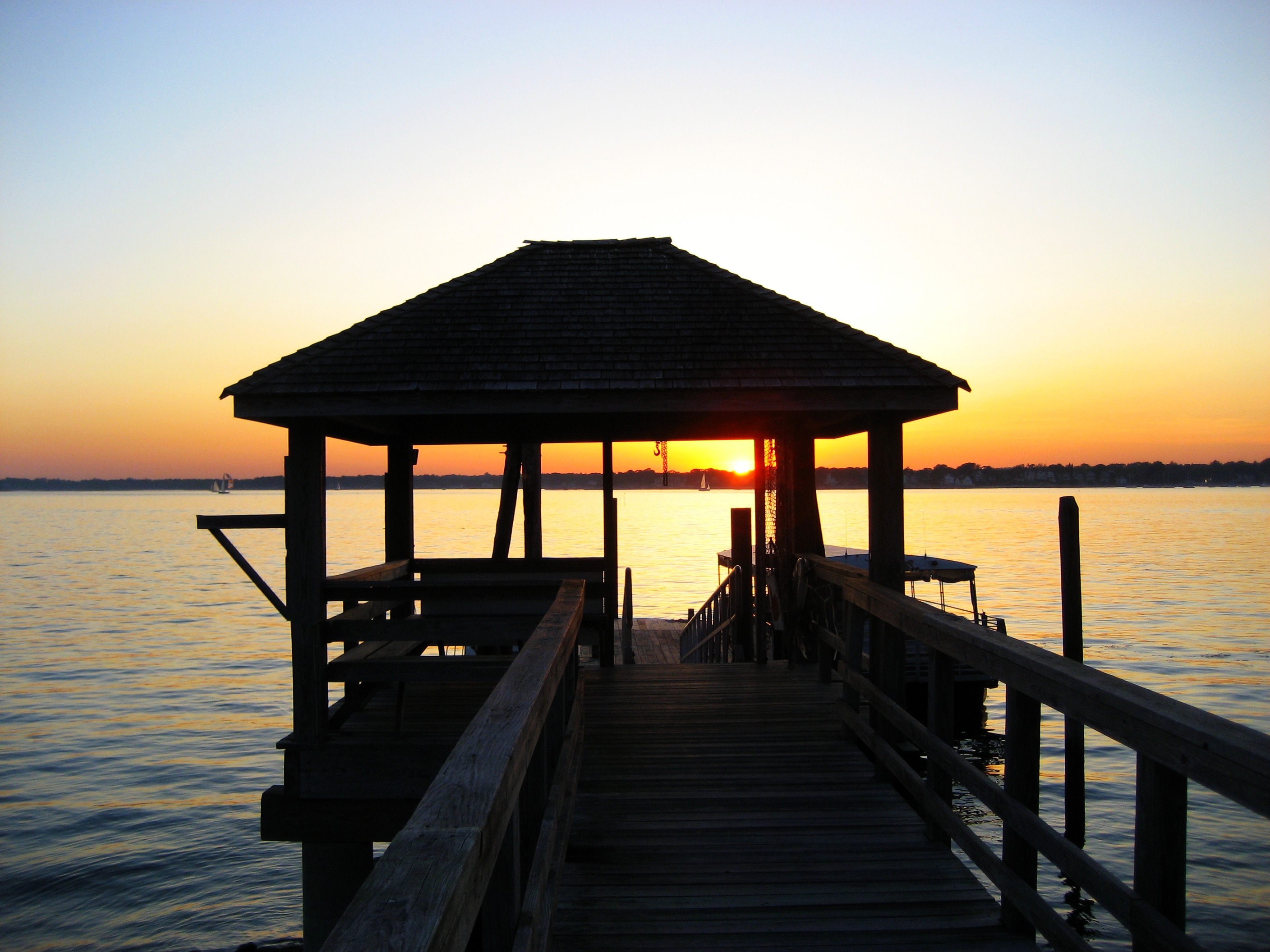 Sunset Dock Pier free image download