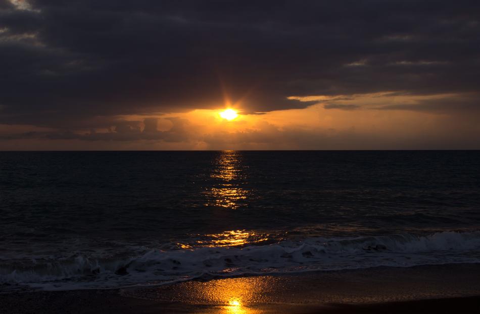 Sunset Sea Evening free image download