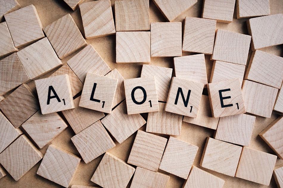 Alone Lonely Word free image download