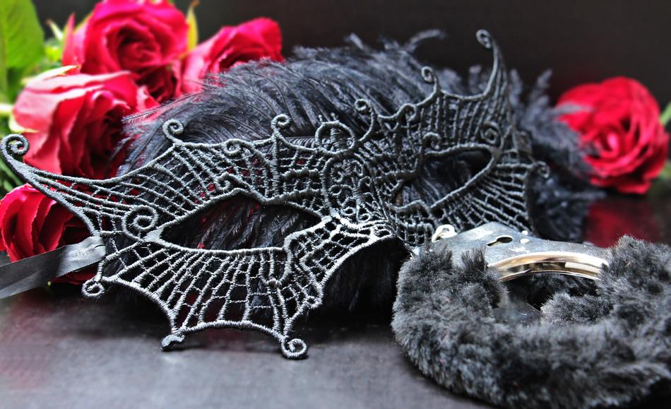 Mask Handcuffs Roses Red free image download