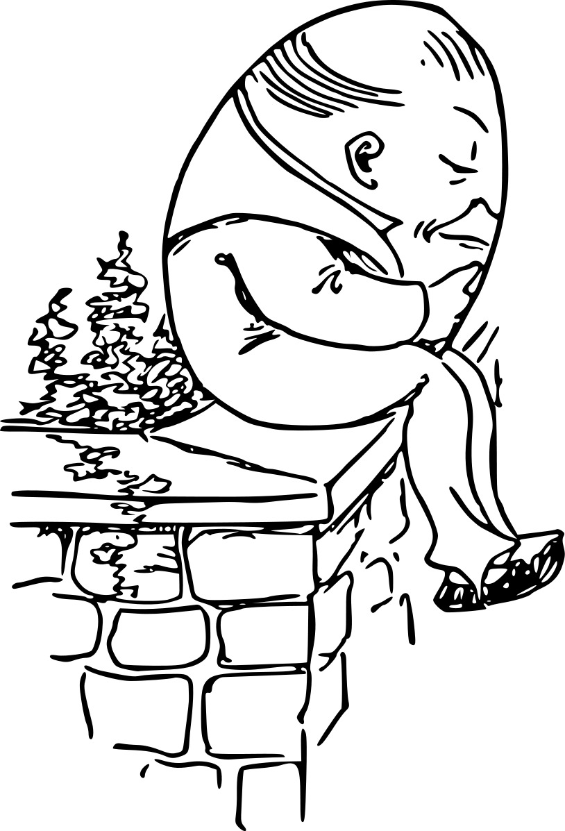 Dumpty egg humpty rhyme sat wall free image download
