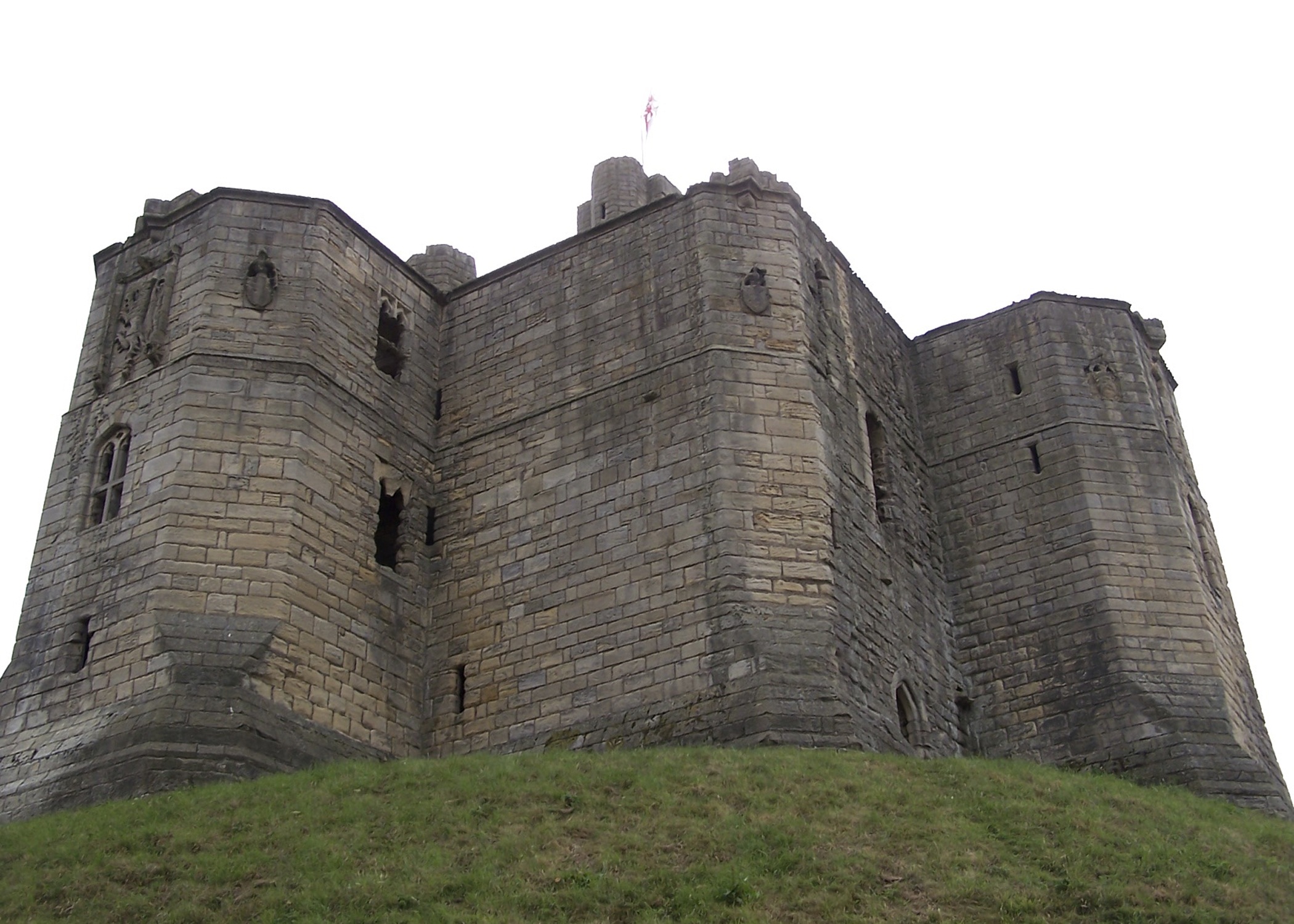 Stone castle on a hill free image download