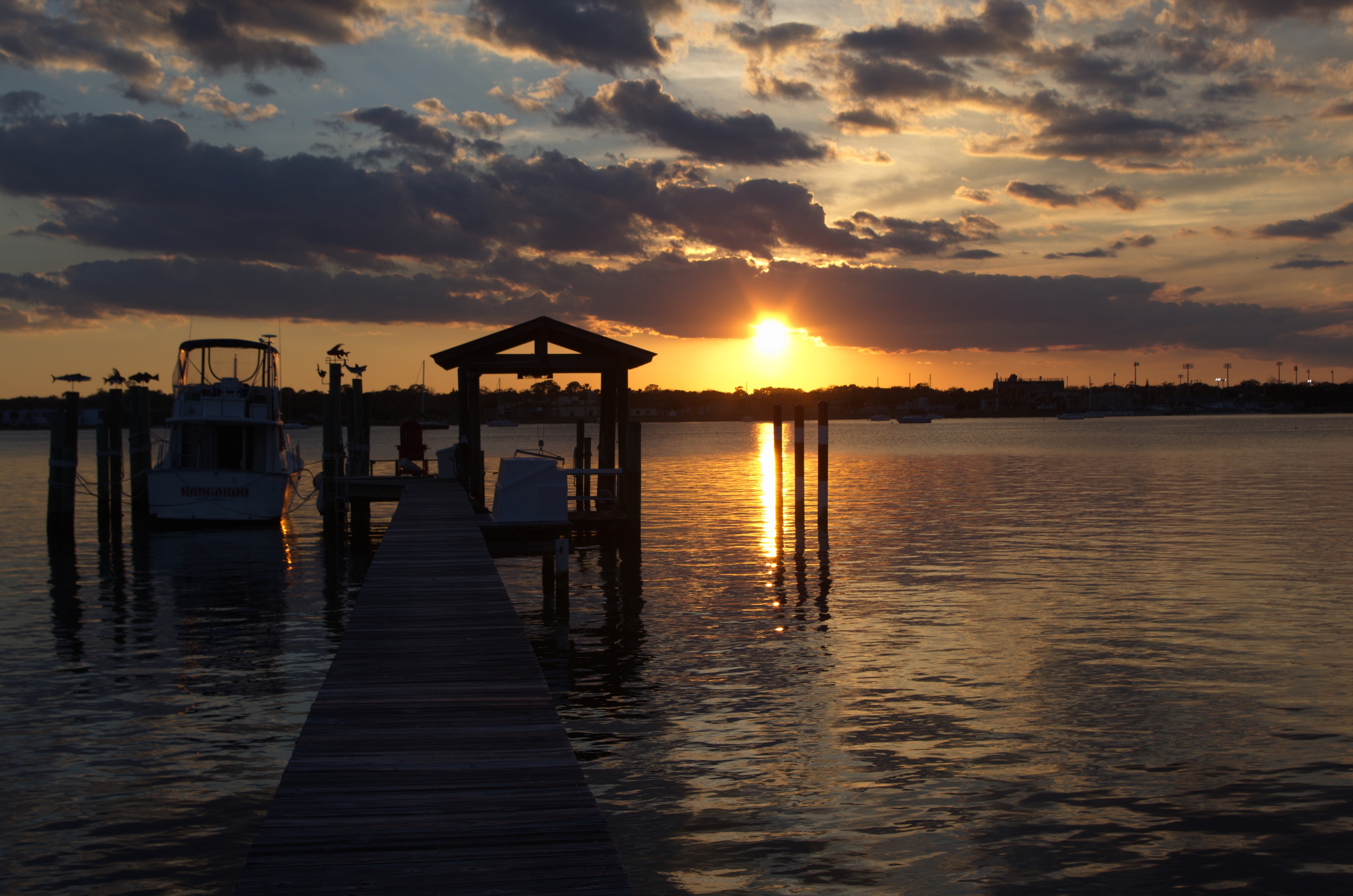 Sunset River Dock free image download