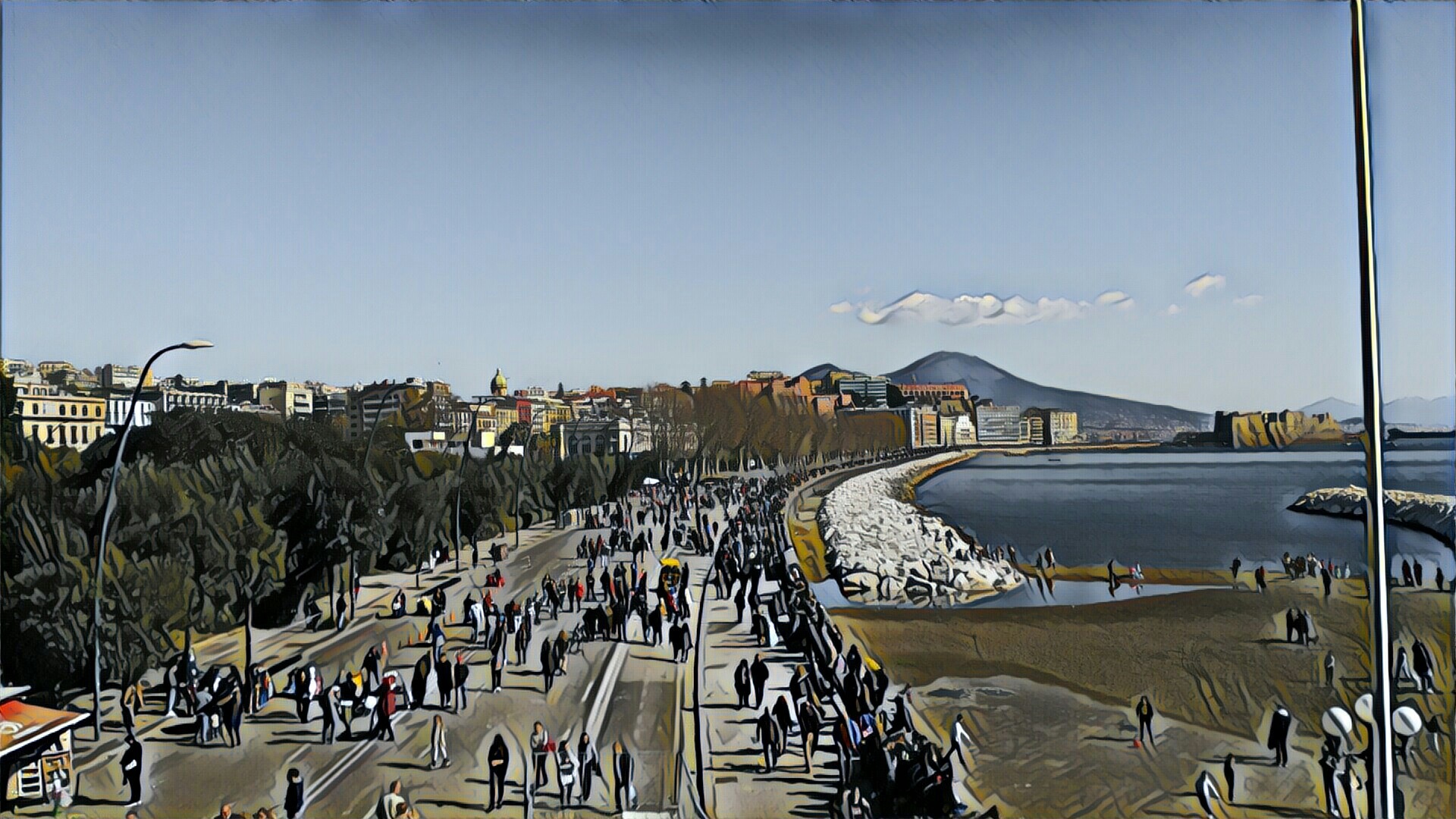 Naples waterfront landscape free image download
