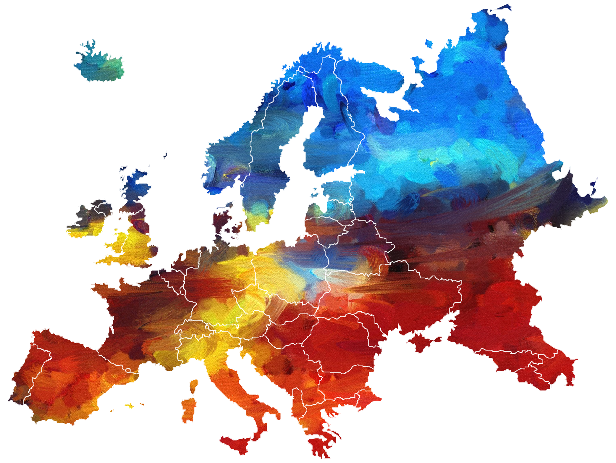 Europe continent world colorful free image download