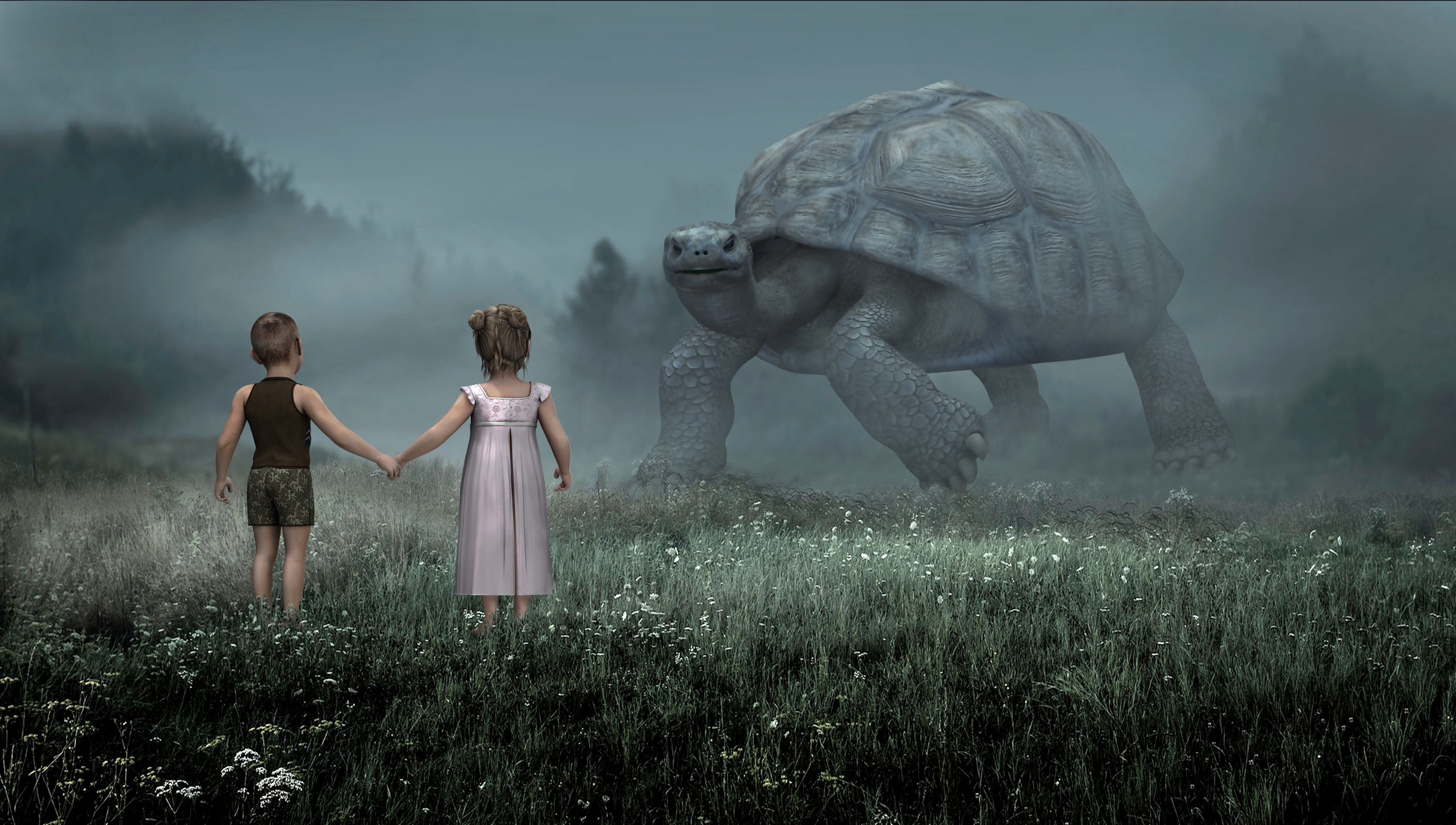 Children turtle fantasy fairy tales free image download