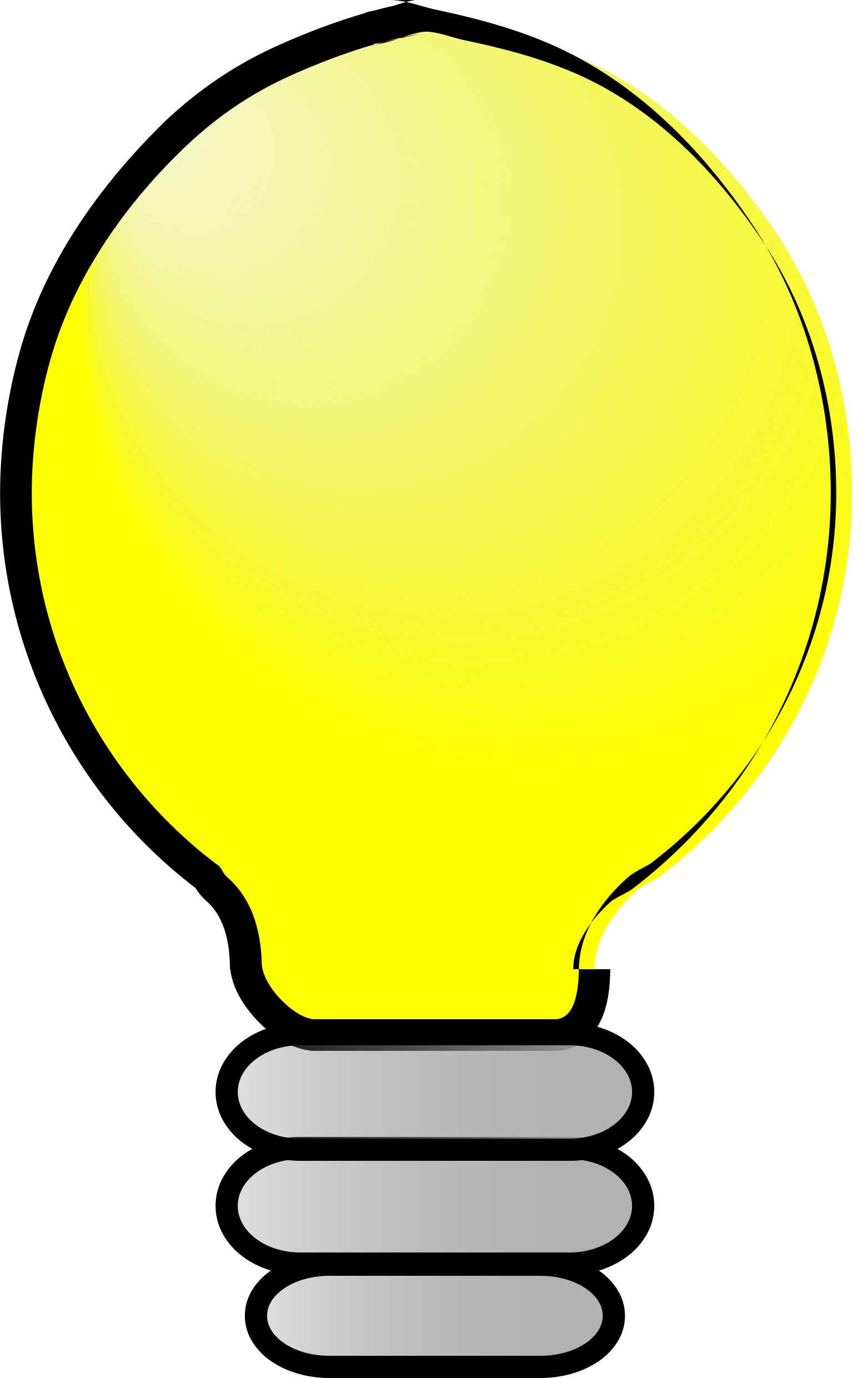 Light bulb yellow simple idea free image download
