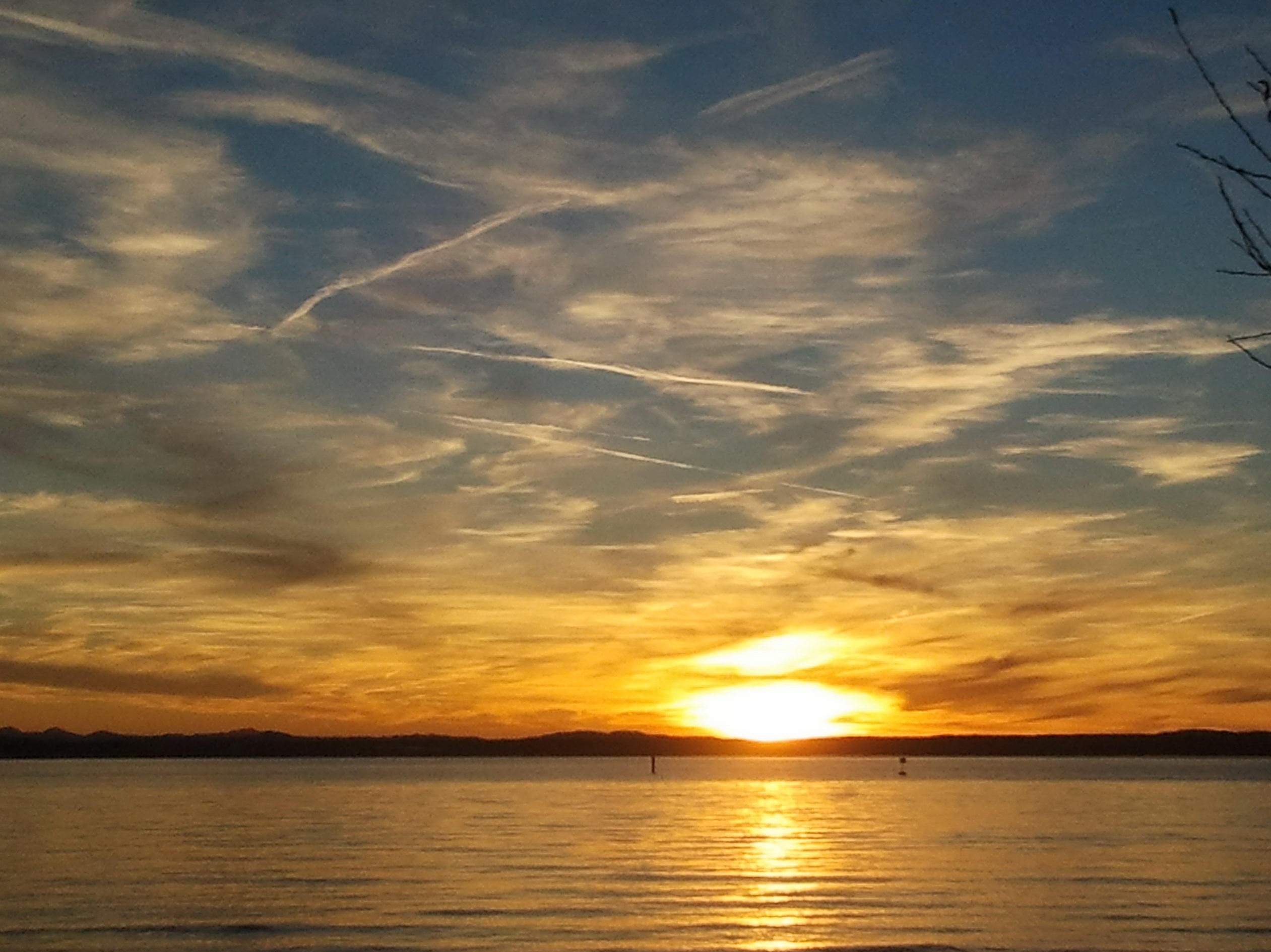 Sunset Sky over Lake Constance free image download