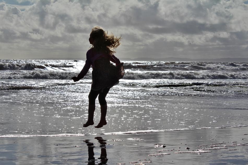 Sea Girl Jumping In Water free image download