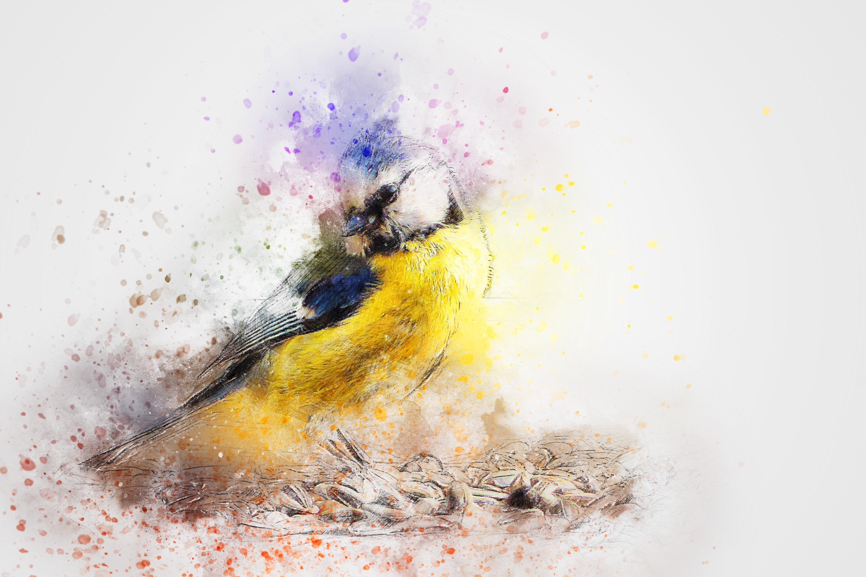 Bird as a art abstract free image download