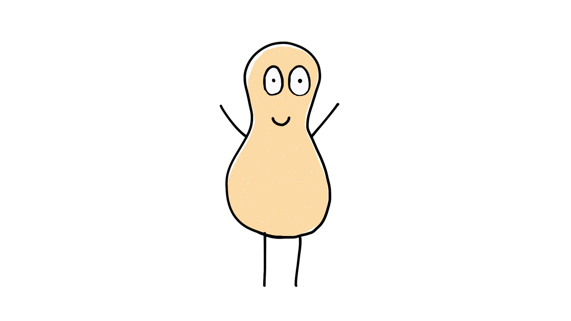 Drawing of a happy peanut free image download