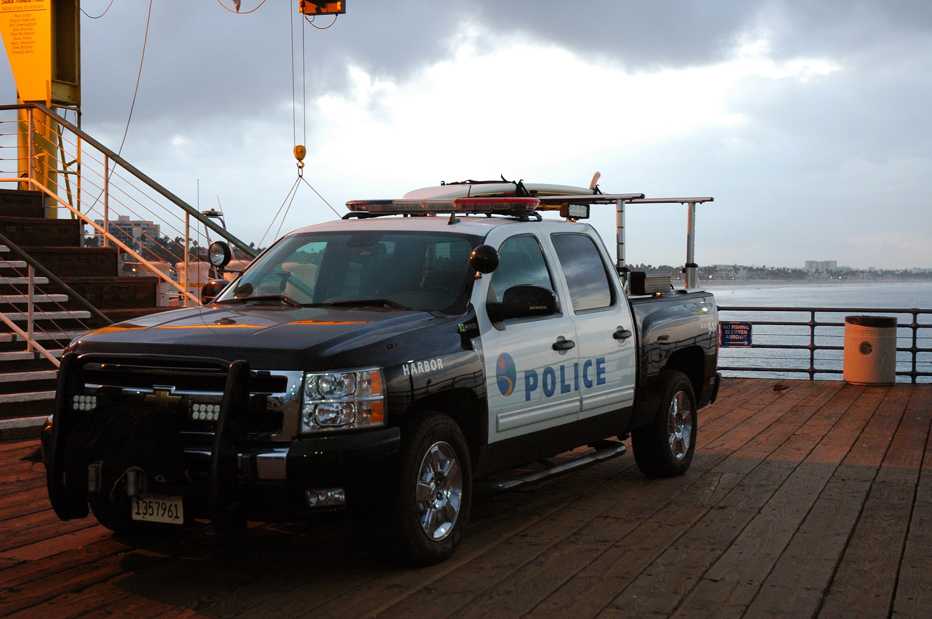 Police Ocean Pier free image download