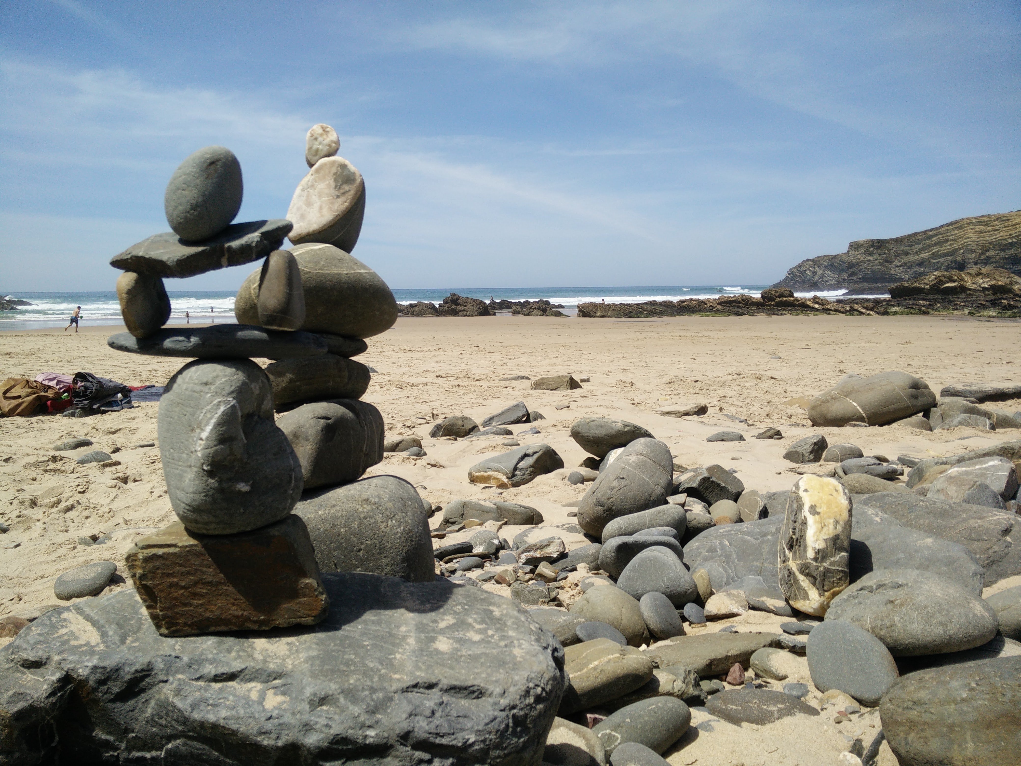 Blue Beach Stones free image download