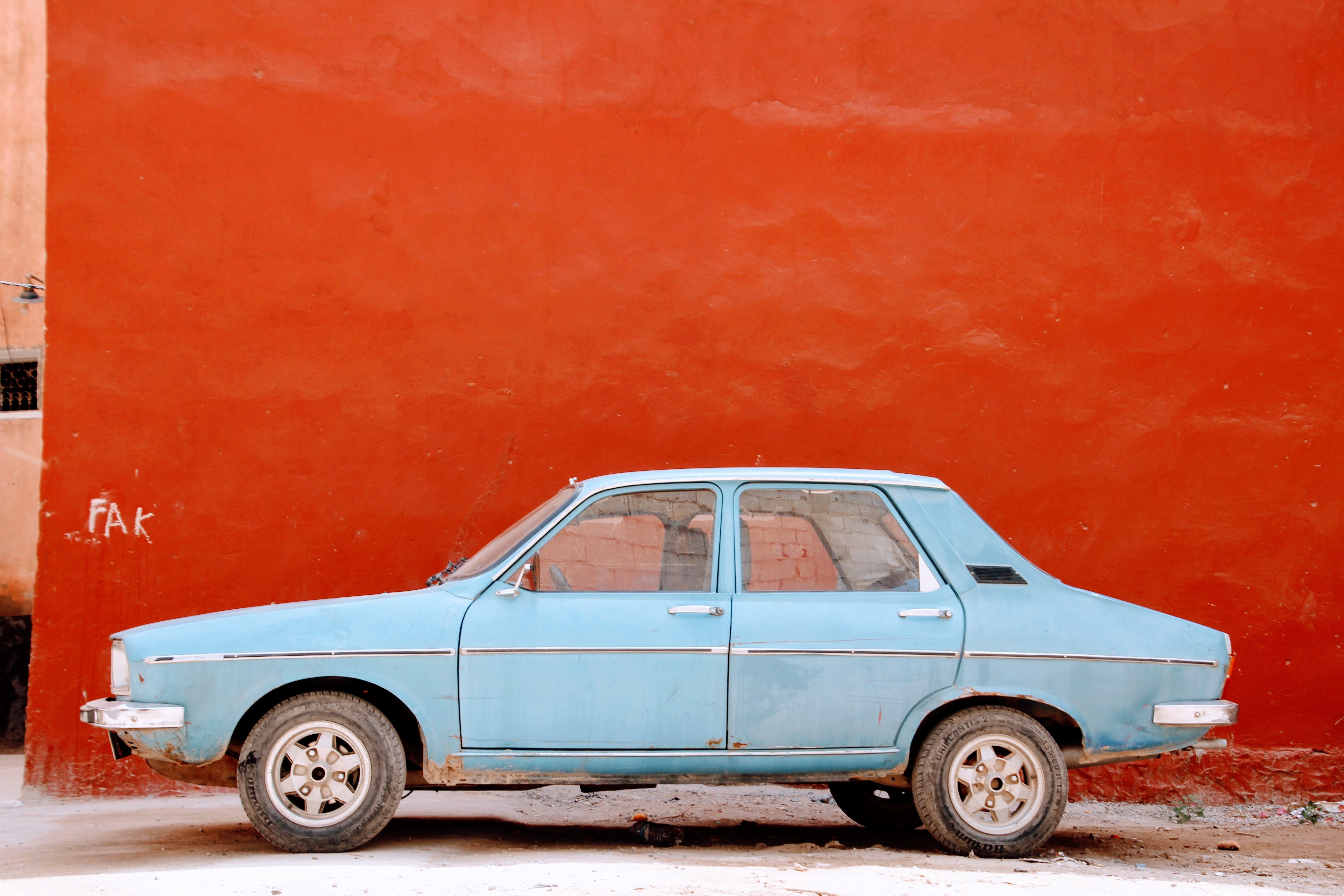 Oldtimer Blue Auto free image download