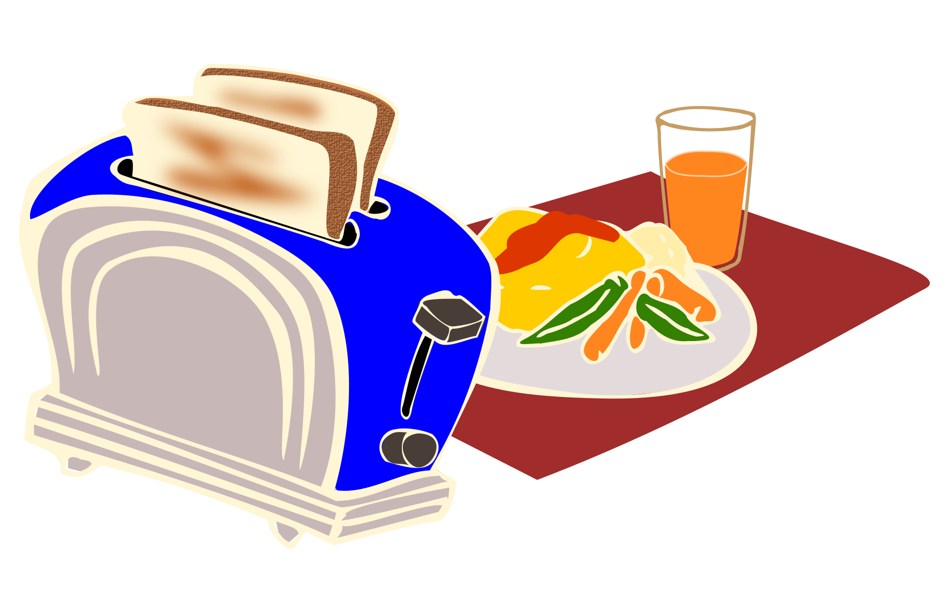 Breakfast toaster bread omelette free image download