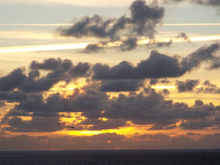 North Sea Clouds Sunset free image download