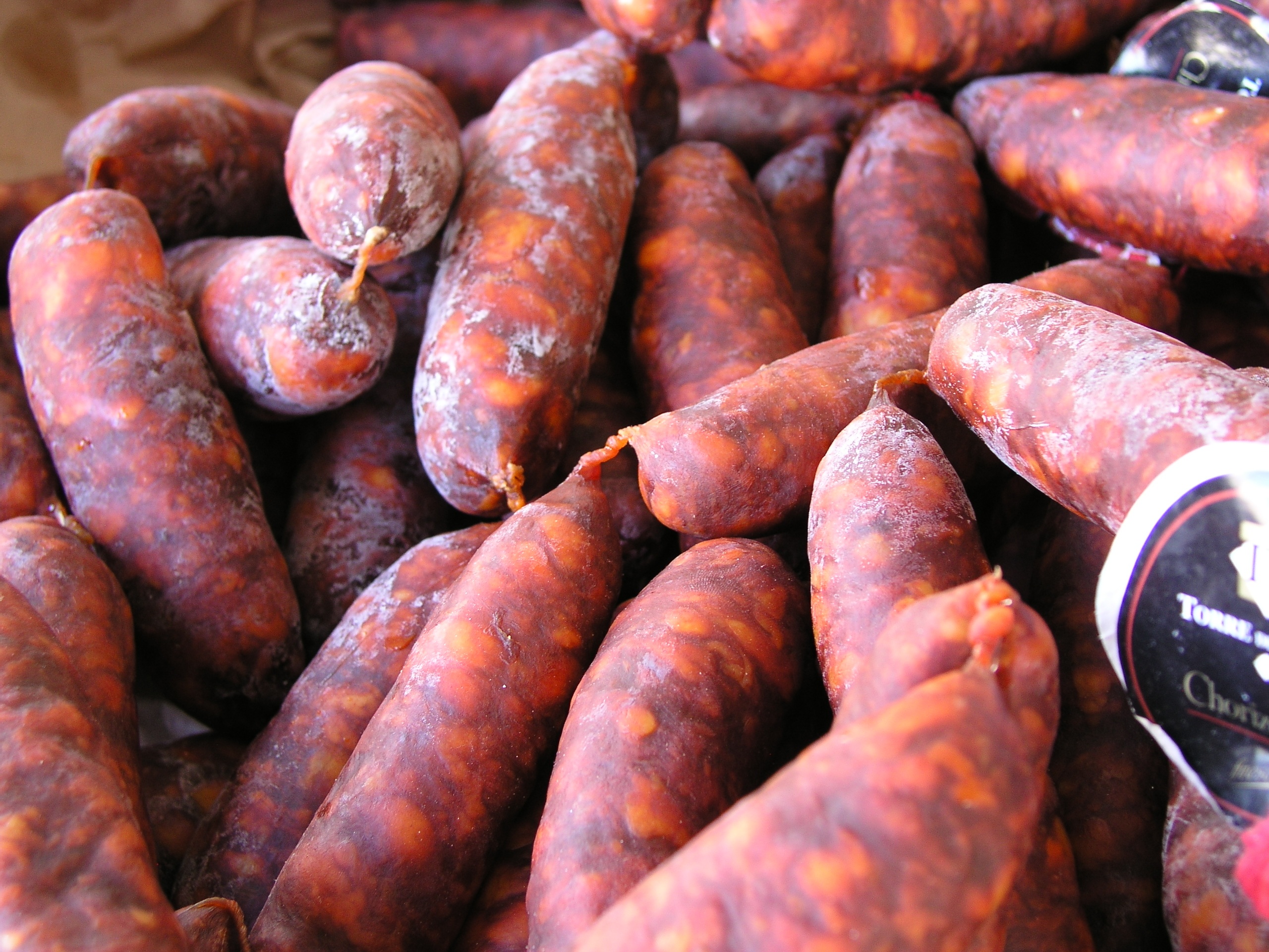Frozen red sausages free image download