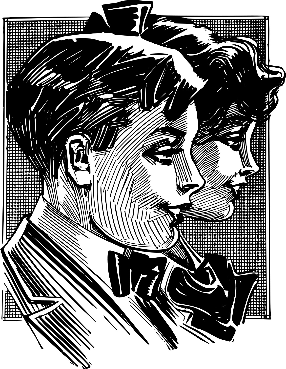 Kid look right drawing free image download