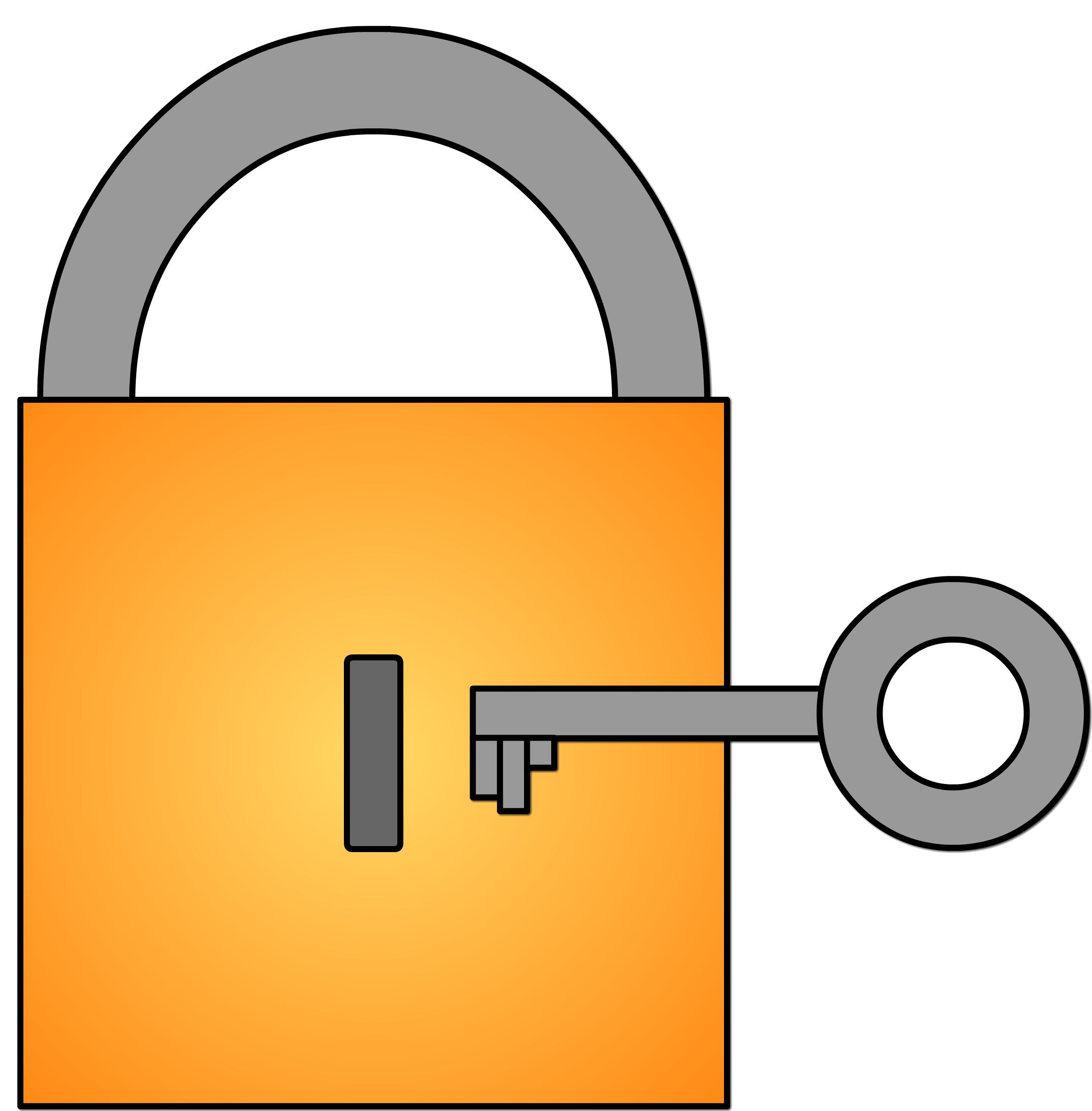 Gold key lock free image download