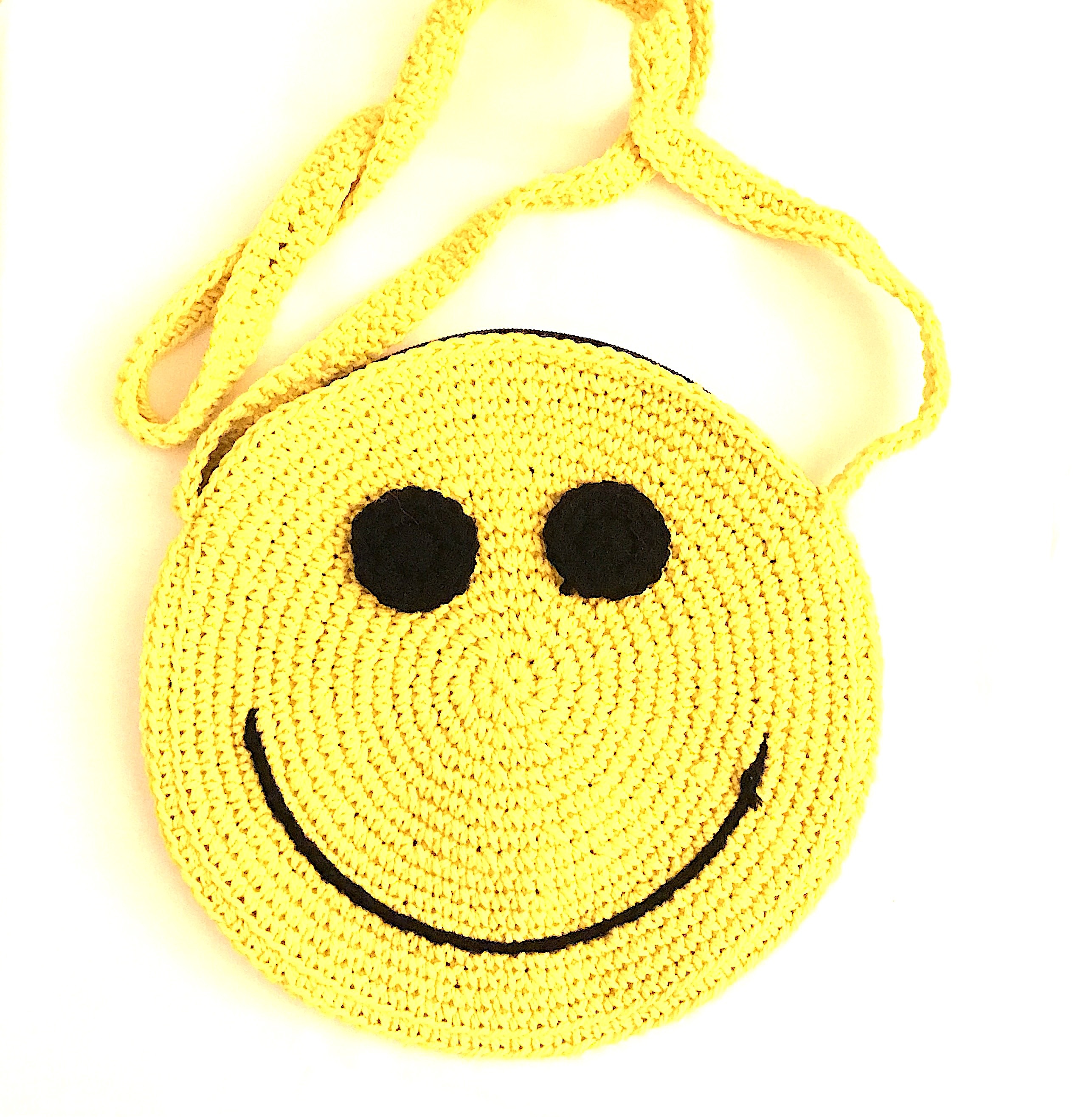 Yarn yellow funny smiley face free image download