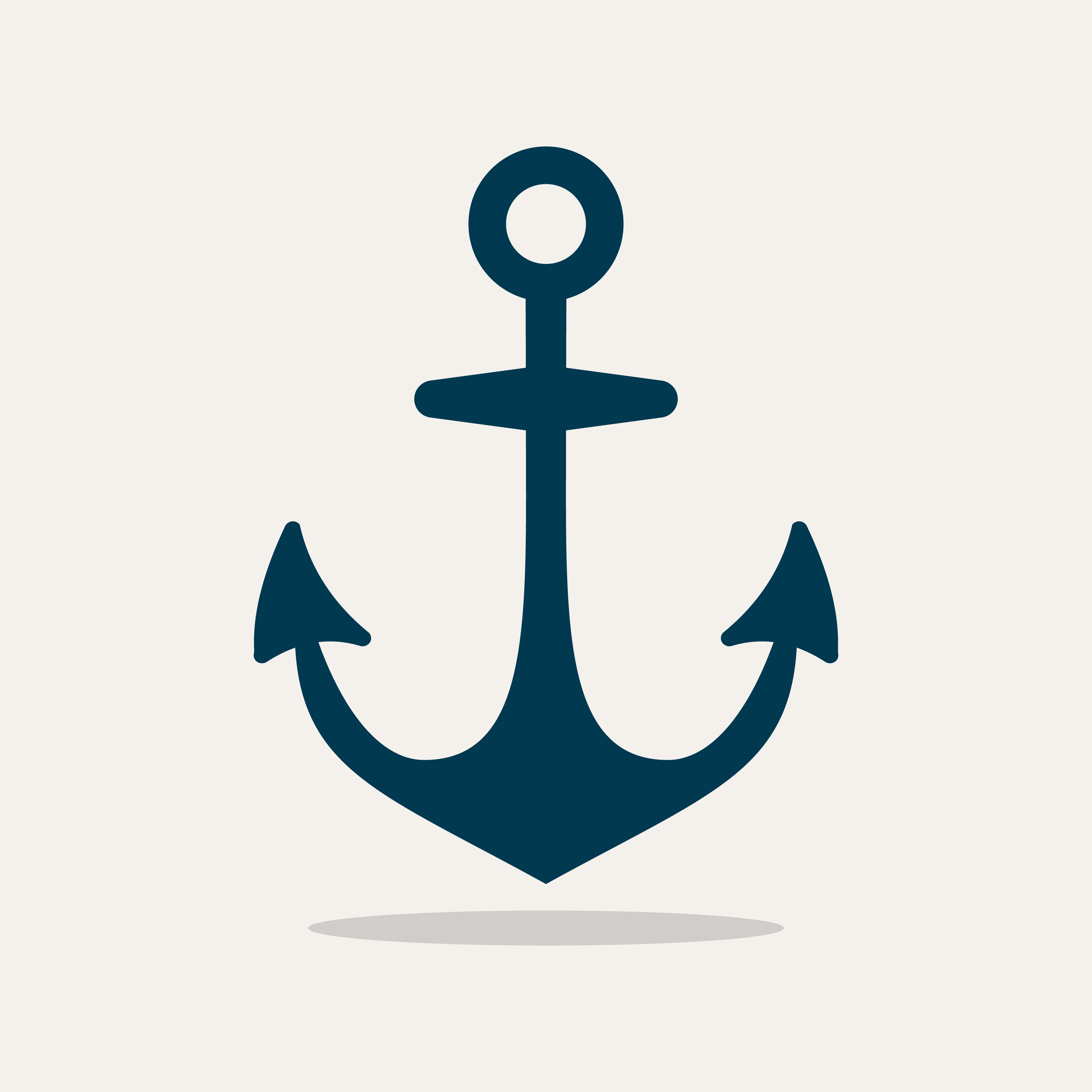Anchor blue icon free image download