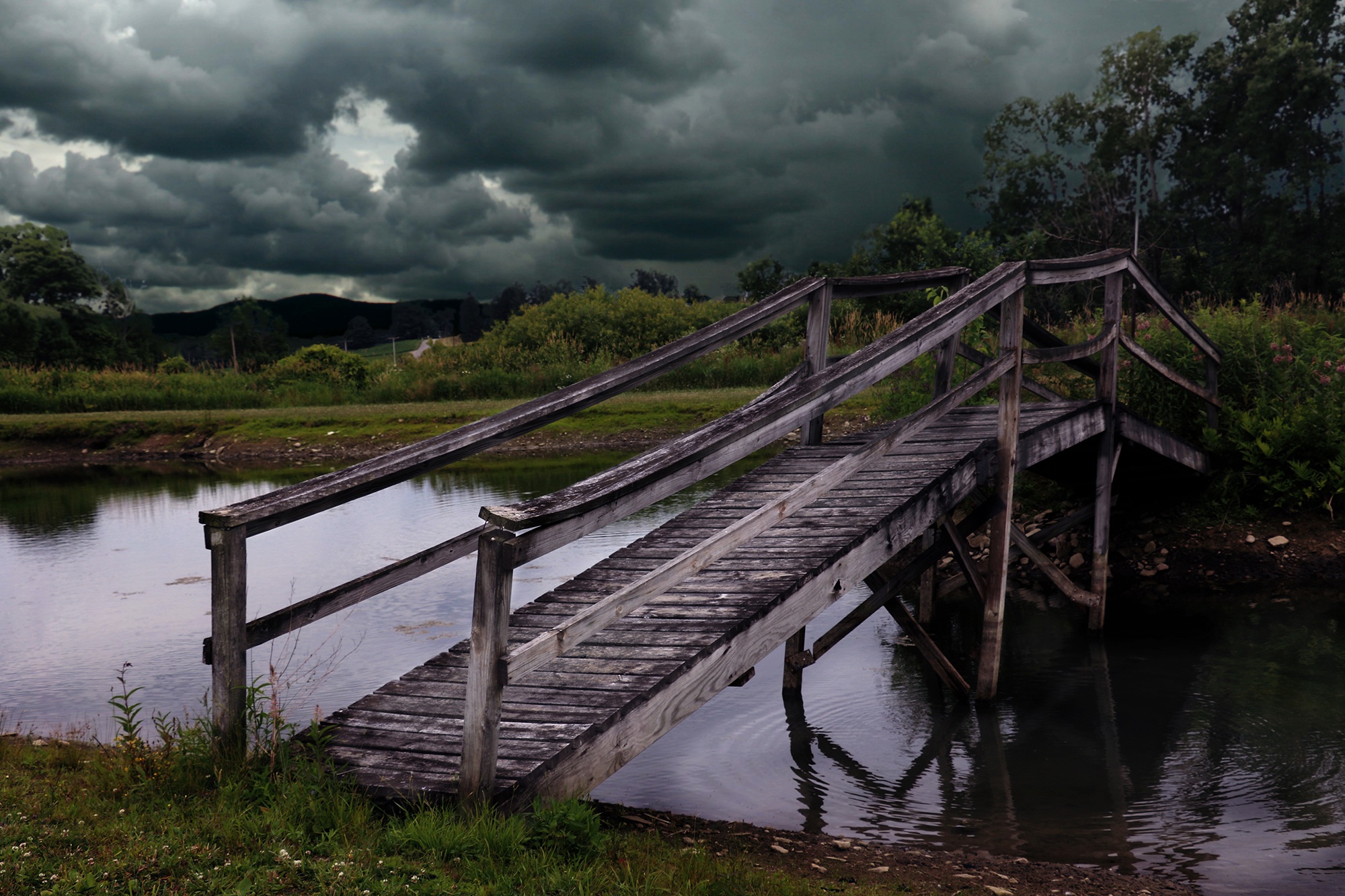 Storm Bridge Clouds free image download
