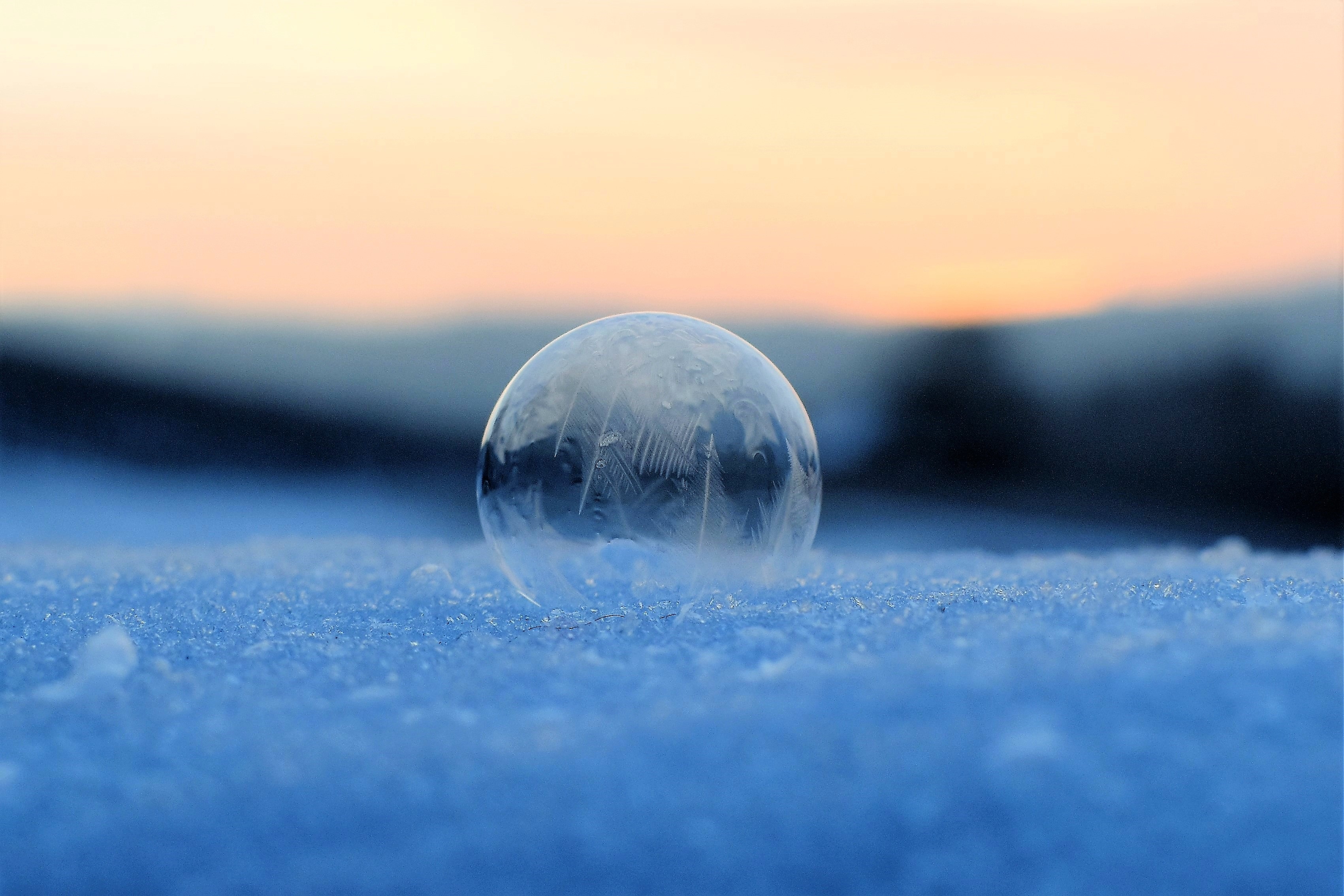 Frozen snow bubble free image download
