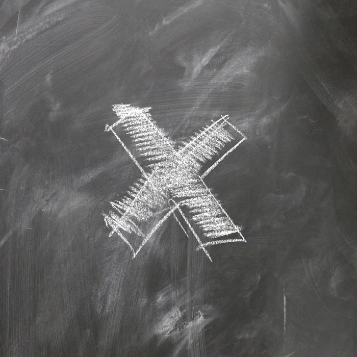 White cross in chalk on a gray background free image download