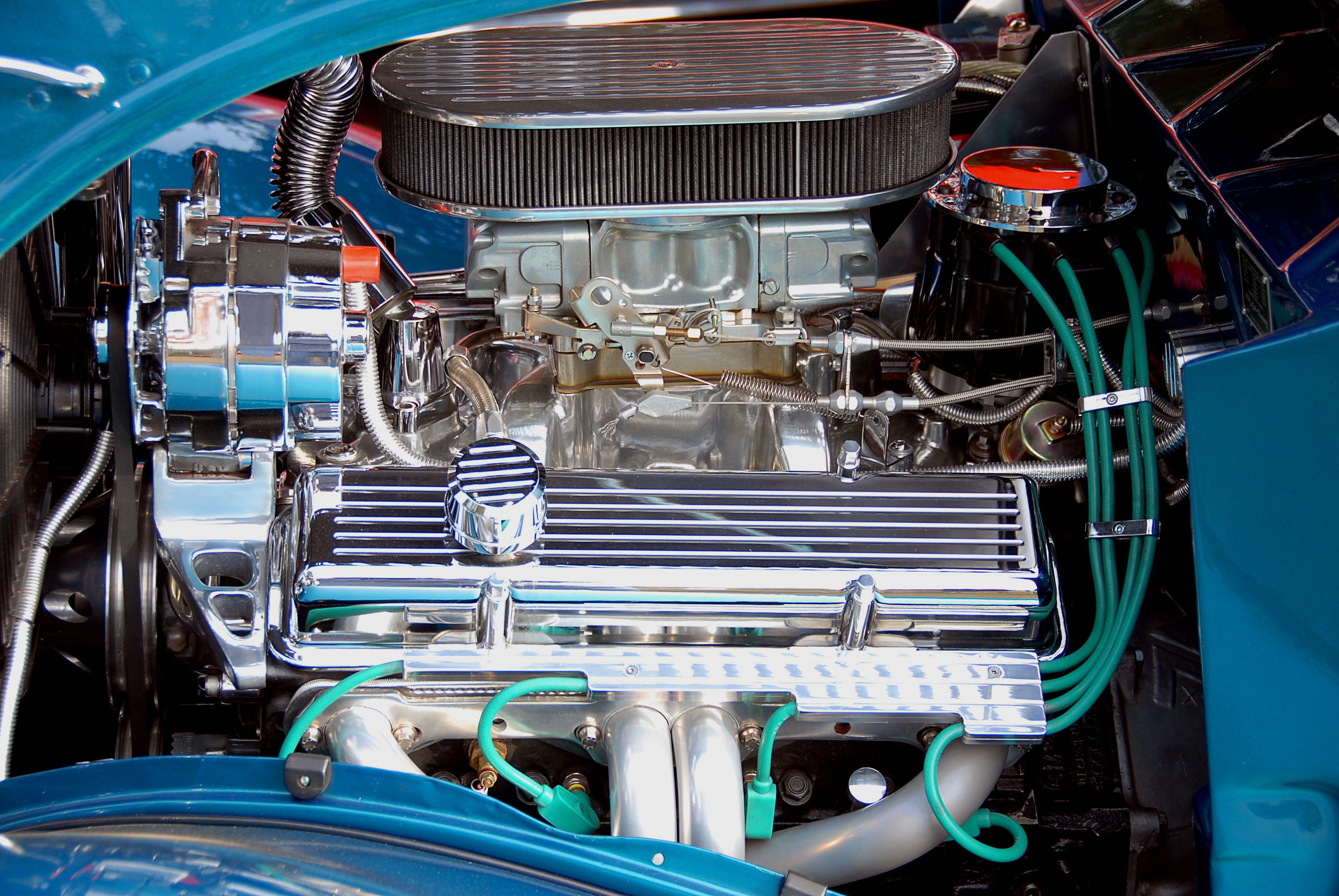 Car Engine Motor Chrome free image download