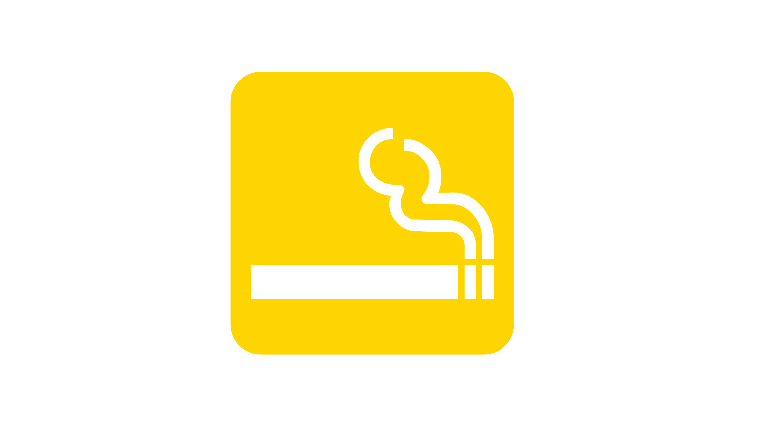 Yellow smoking icon free image download