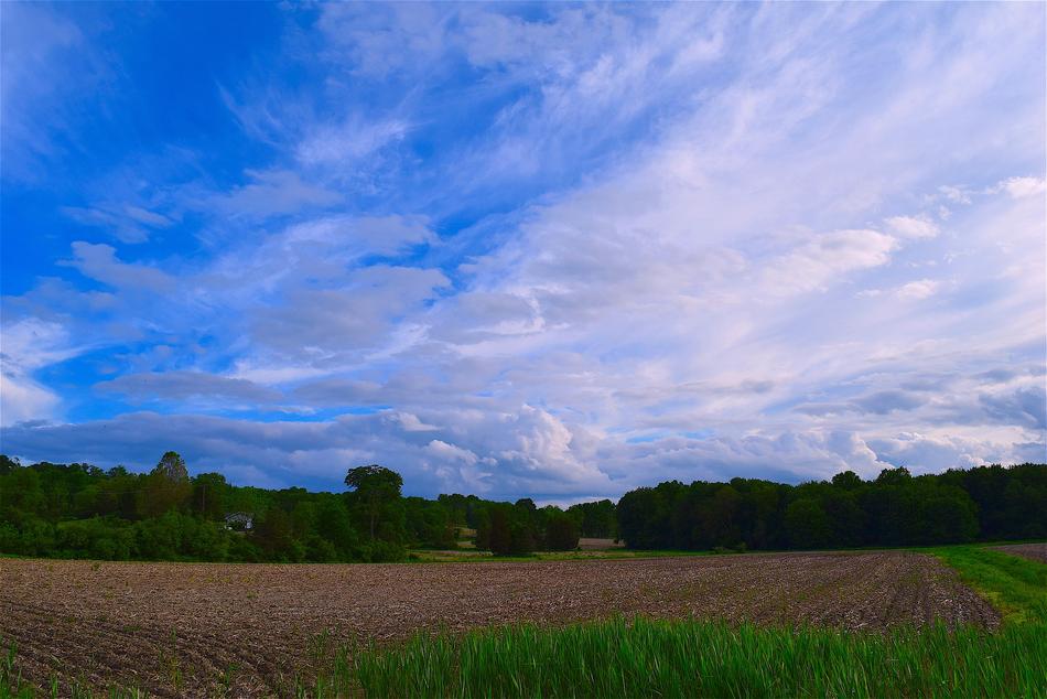 Field Farm Cloudy Sky free image download