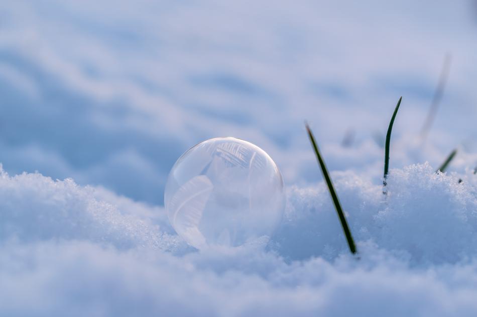 Frozen bubble in the snow free image download
