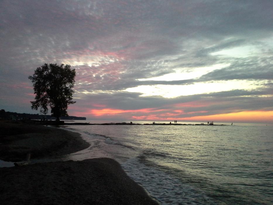 Lake Erie Sunset Beach free image download
