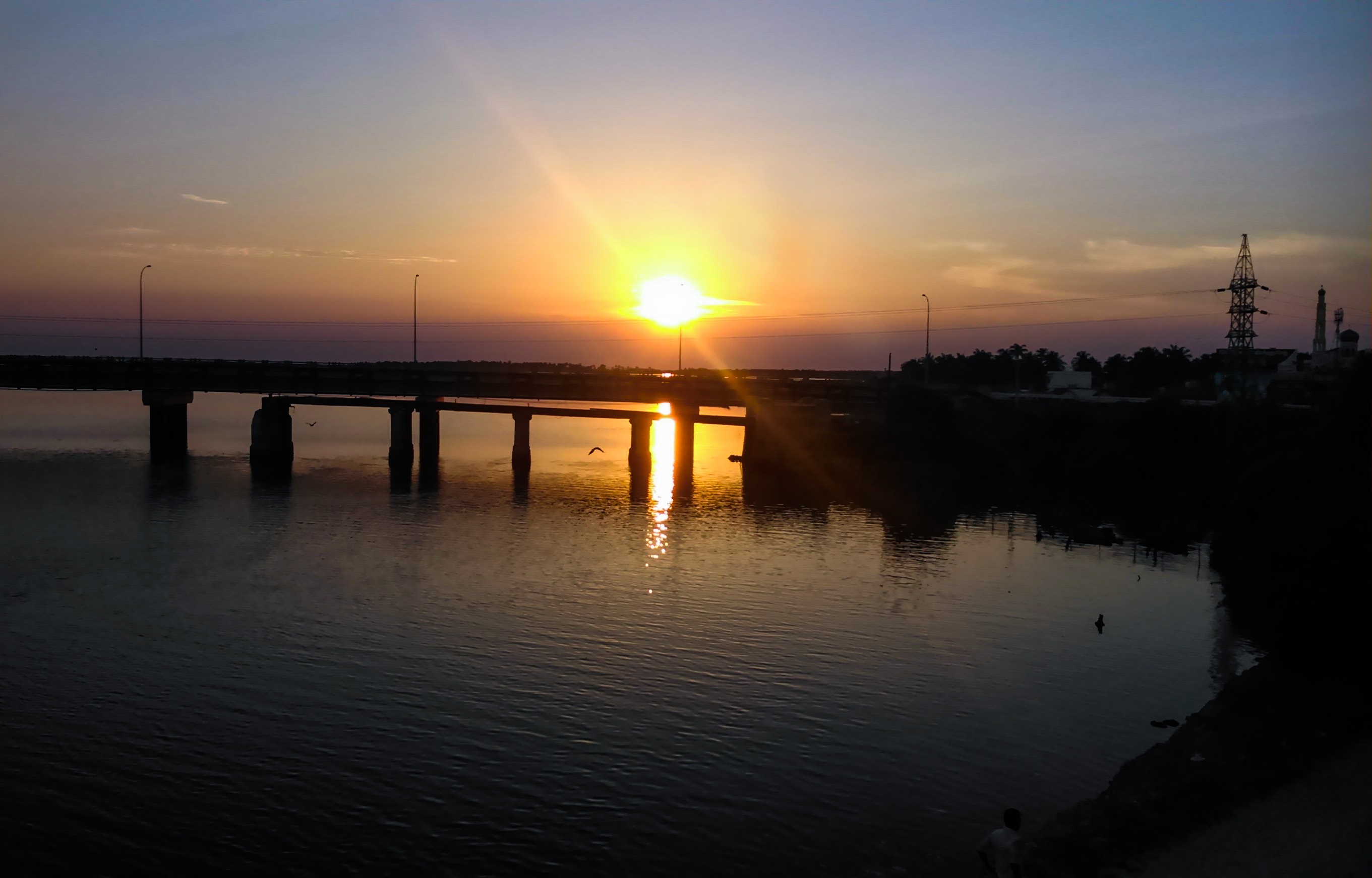 Sunset Bridge Summer free image download
