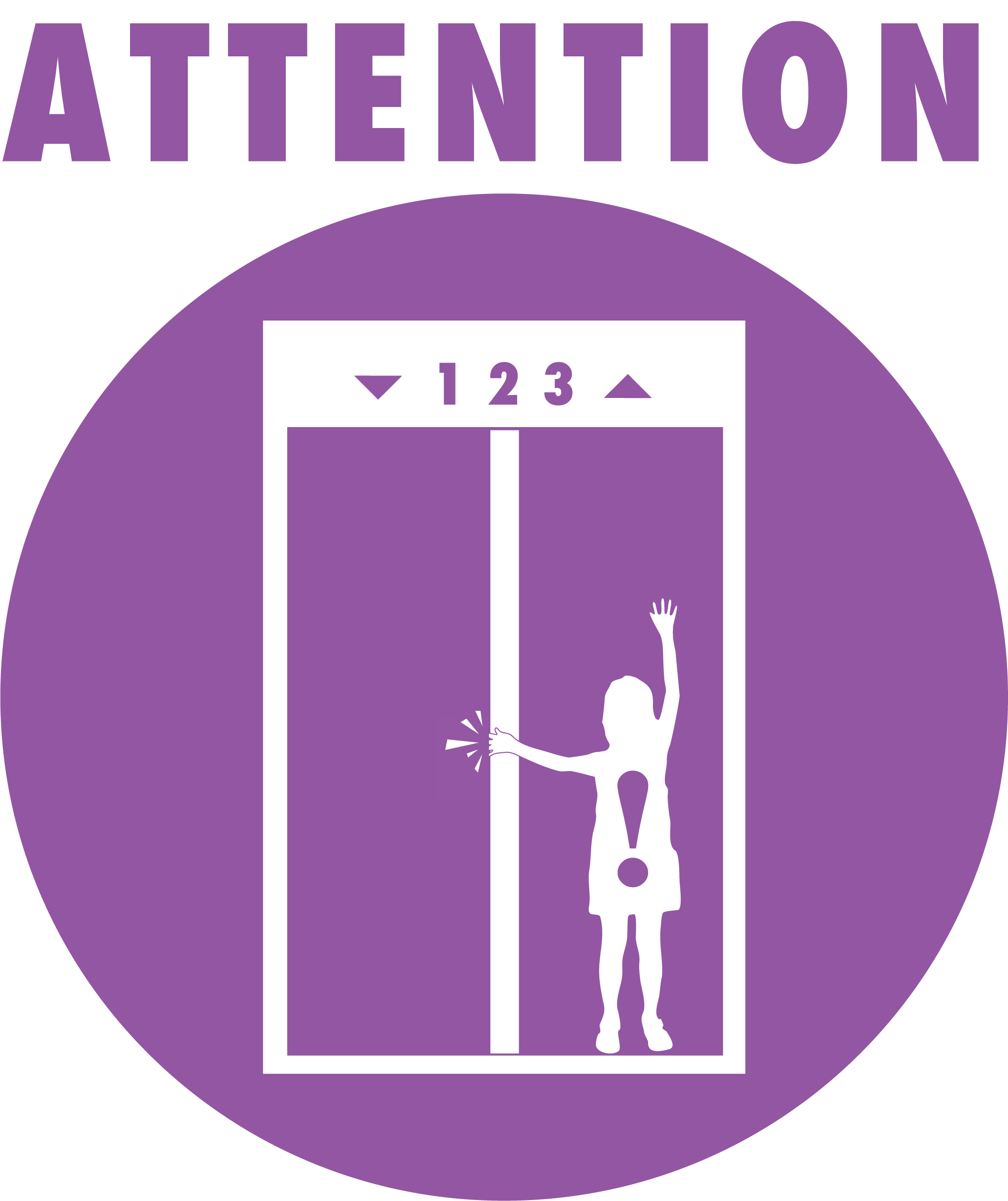 Attention purple sign drawing free image download