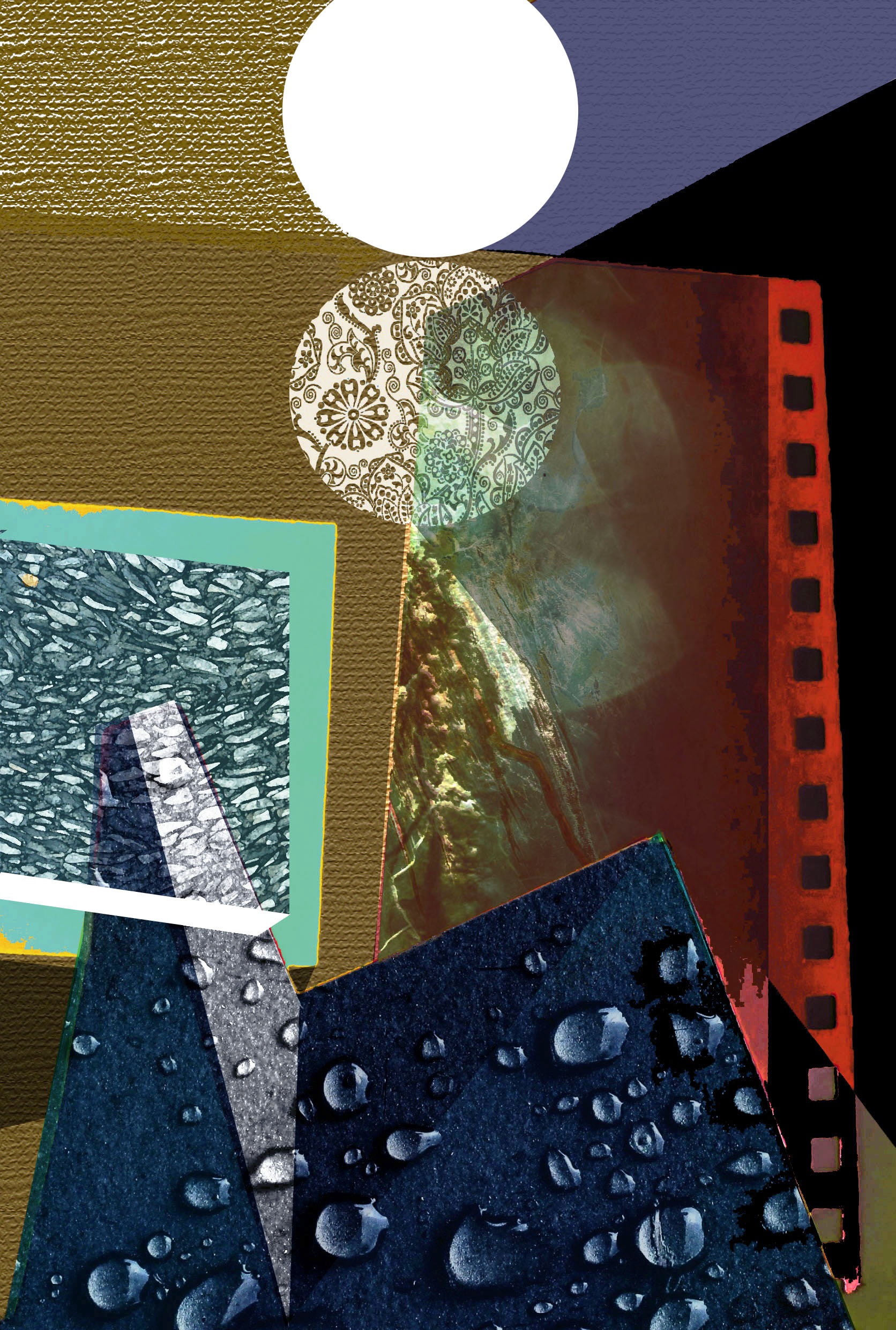 Beautiful and colorful decoration with water drops free image download