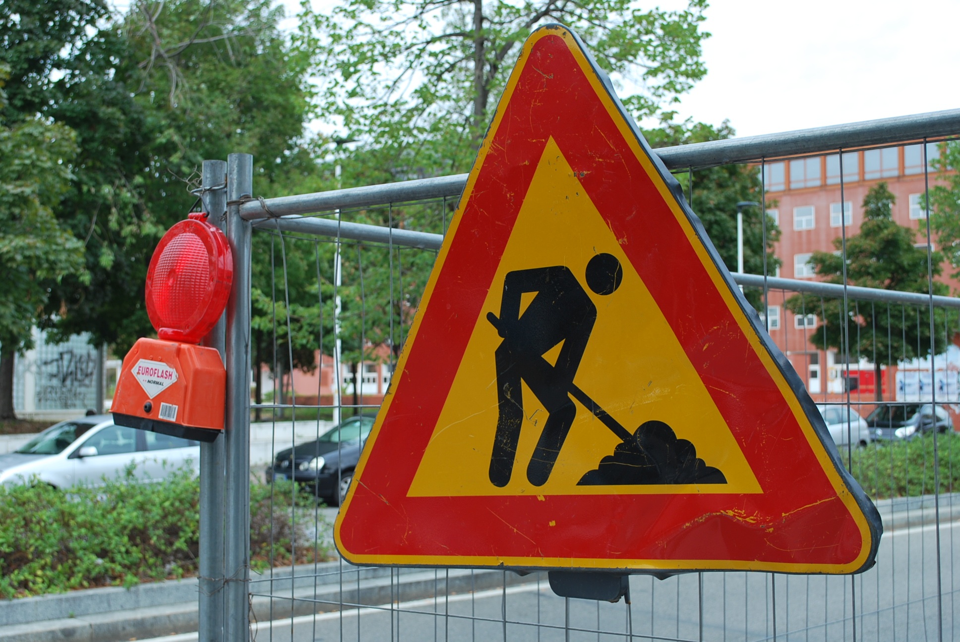 Work Course Light Flashing Road free image download