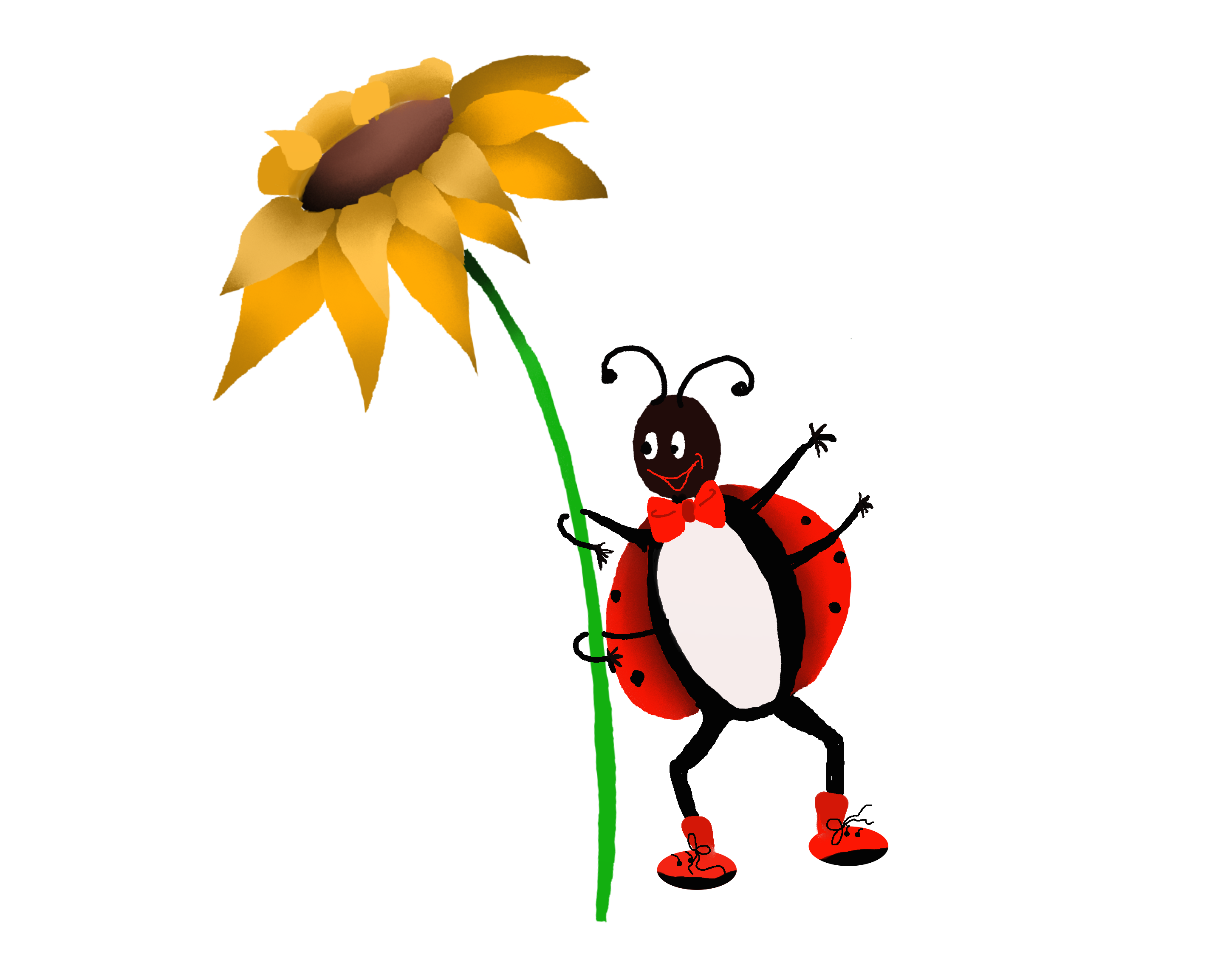 Ladybug sunflower spring plant free image download